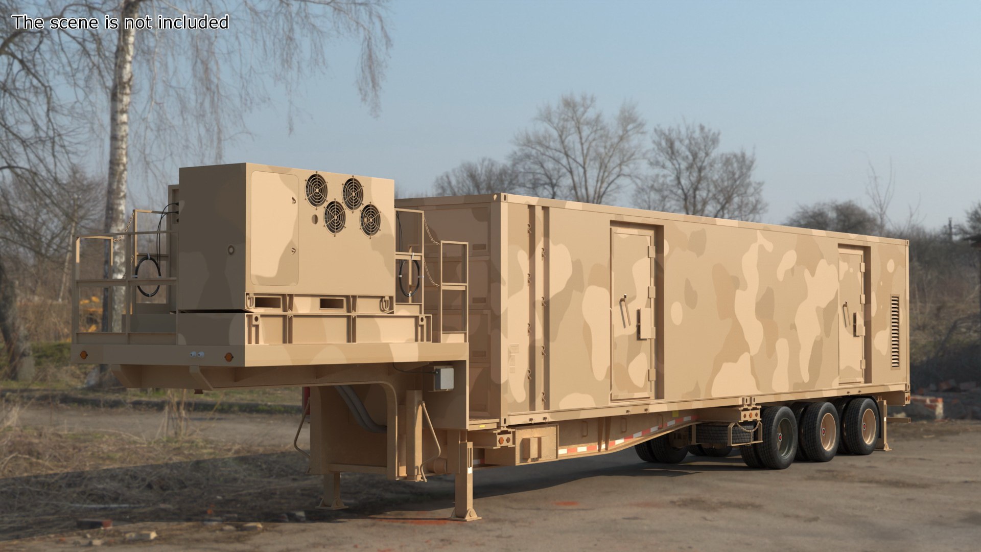 3D Military Battery Control Center Sand Camouflage - TurboSquid 2319939