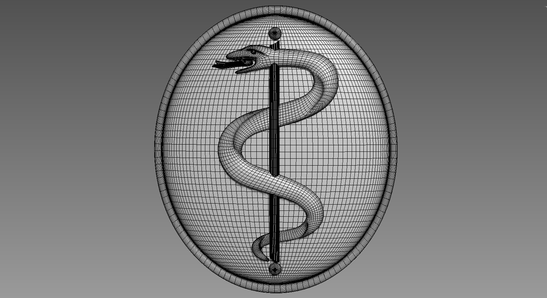 3D Model Medicine Snake Emblem - TurboSquid 2126785