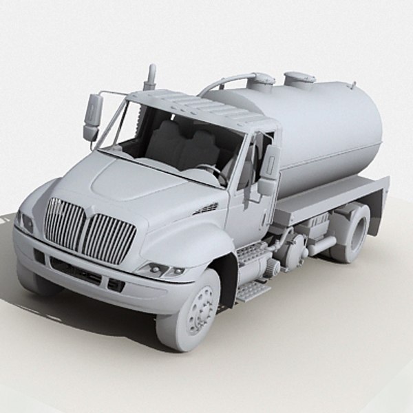 water tank truck 3d model