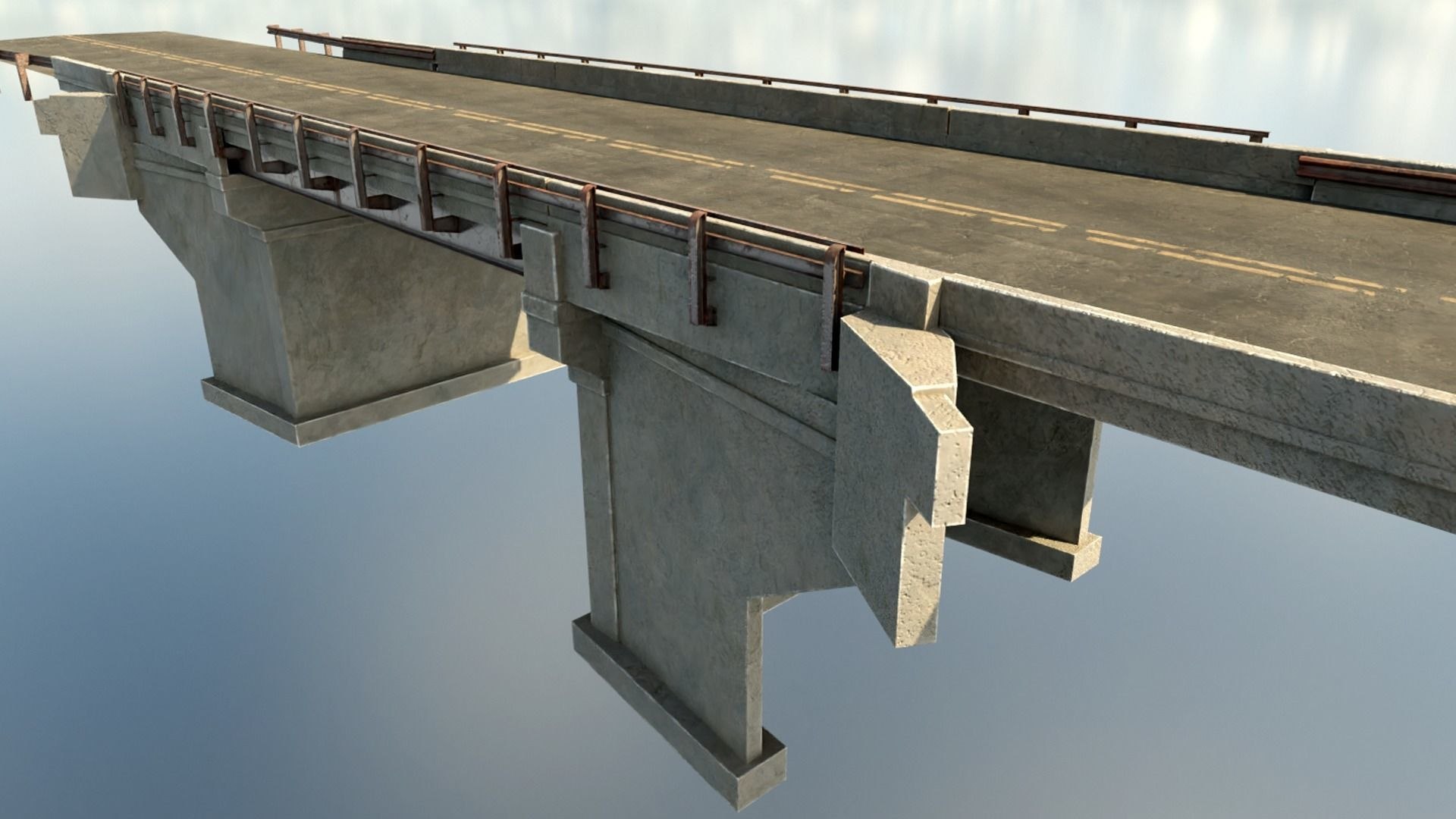 3D Road Bridge Model - TurboSquid 2205361