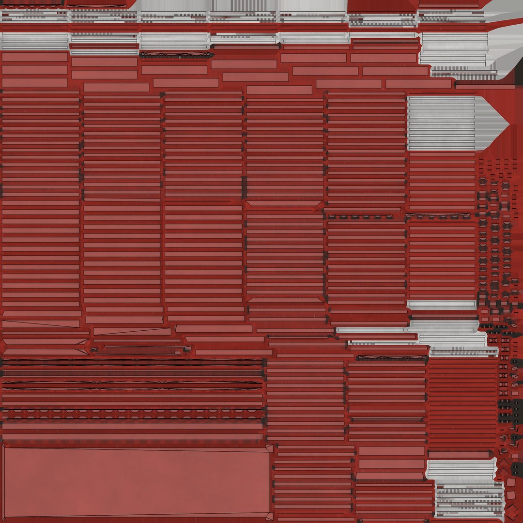 30ft Container With Roll-Up Door - Red 3D Model - TurboSquid 2151410