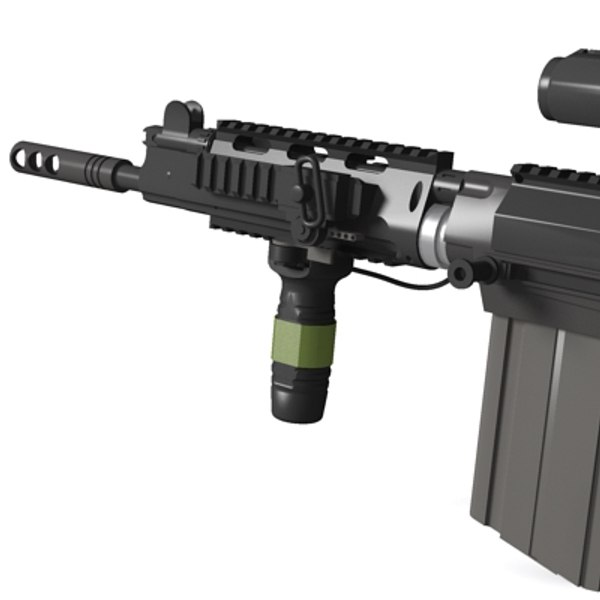 3d model sa58 osw fal carbine