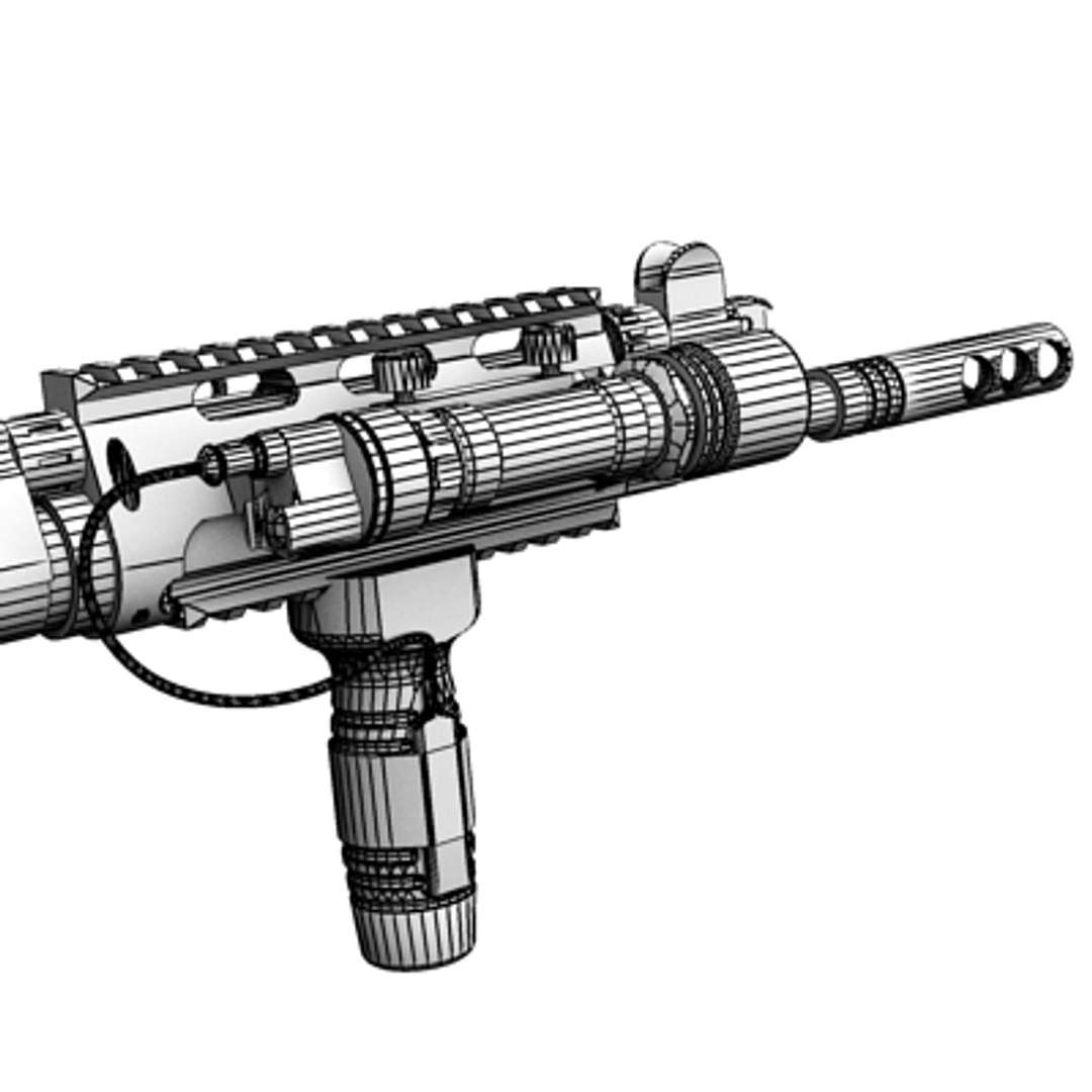 3d Model Sa58 Osw Fal Carbine