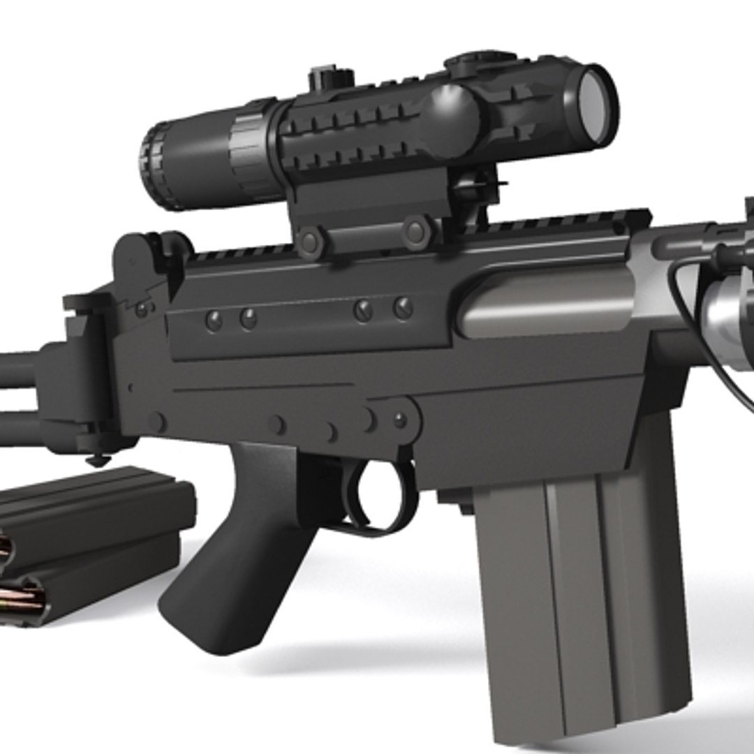 3d Model Sa58 Osw Fal Carbine