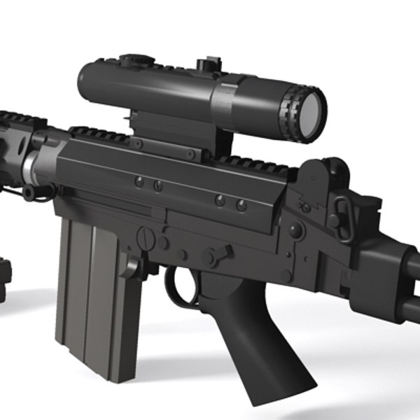 3d model sa58 osw fal carbine