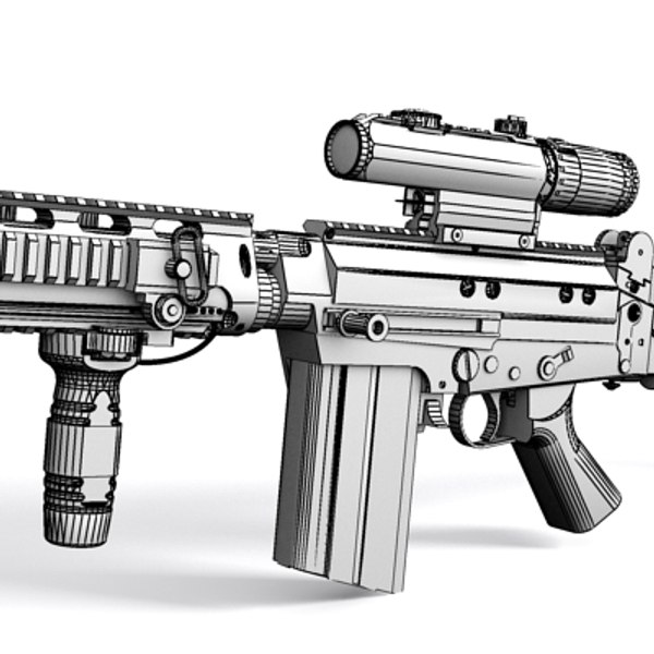 3d model sa58 osw fal carbine