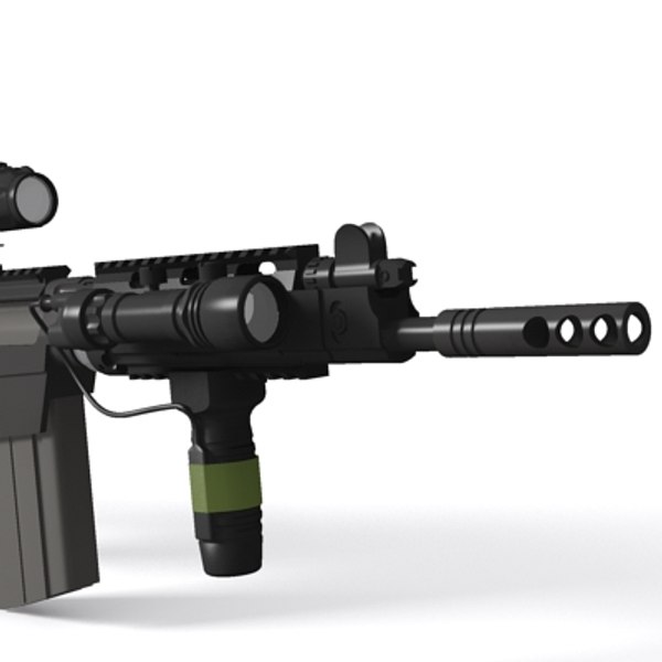 3d model sa58 osw fal carbine