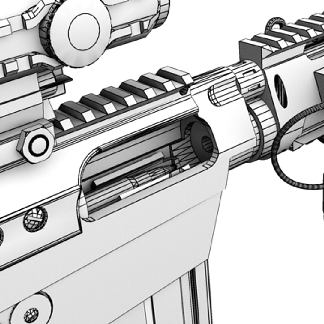 3d Model Sa58 Osw Fal Carbine