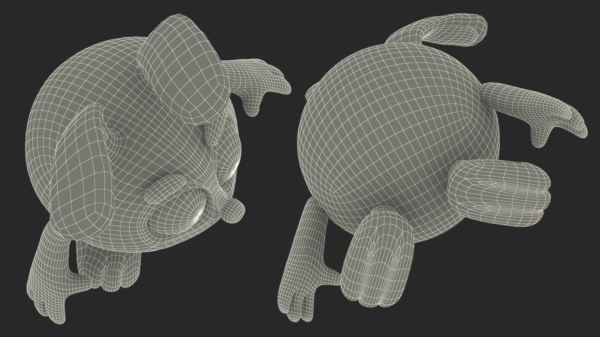 3D BalloonToons Krash Character Scared Pose - TurboSquid 2121429