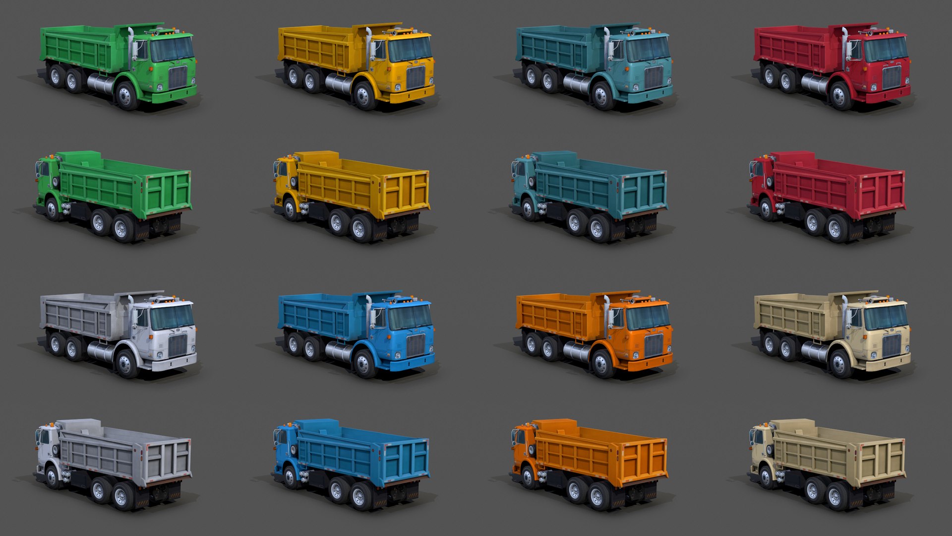 3D Model Autocar WX64 1998 Dump Truck S03 - TurboSquid 2178587