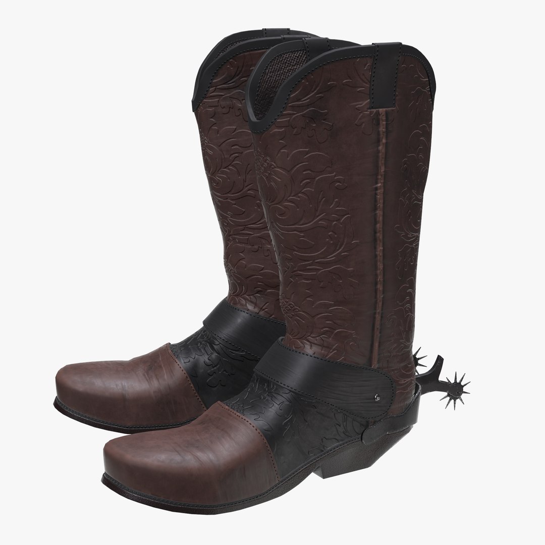 3D Cowboy Boots Model - TurboSquid 1379583