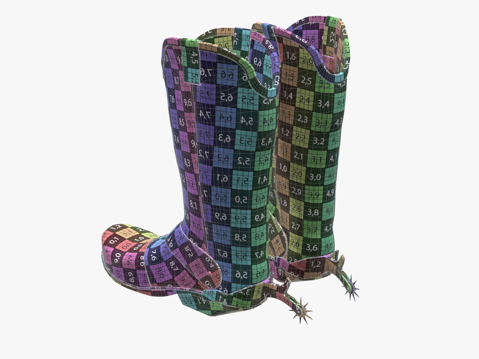 3D cowboy boots model - TurboSquid 1379583