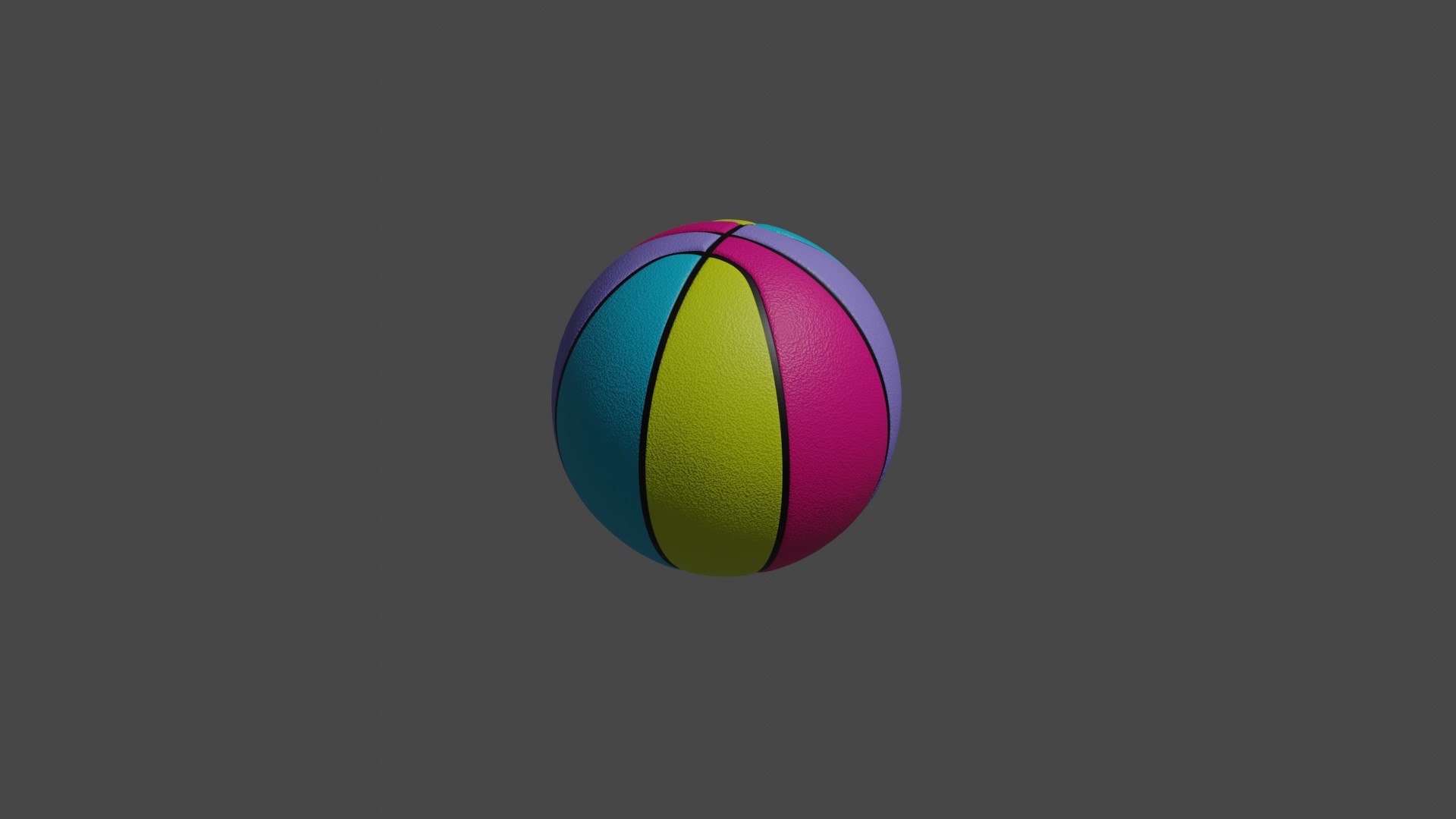 3D Basketball Green Magenta Purple and Cyan model - TurboSquid 2136495