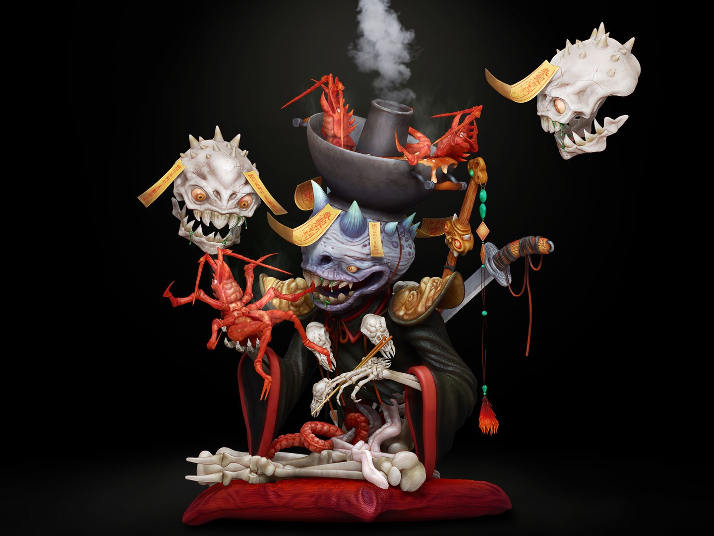 Hotpot Eating Demon 3D Model - TurboSquid 1316945