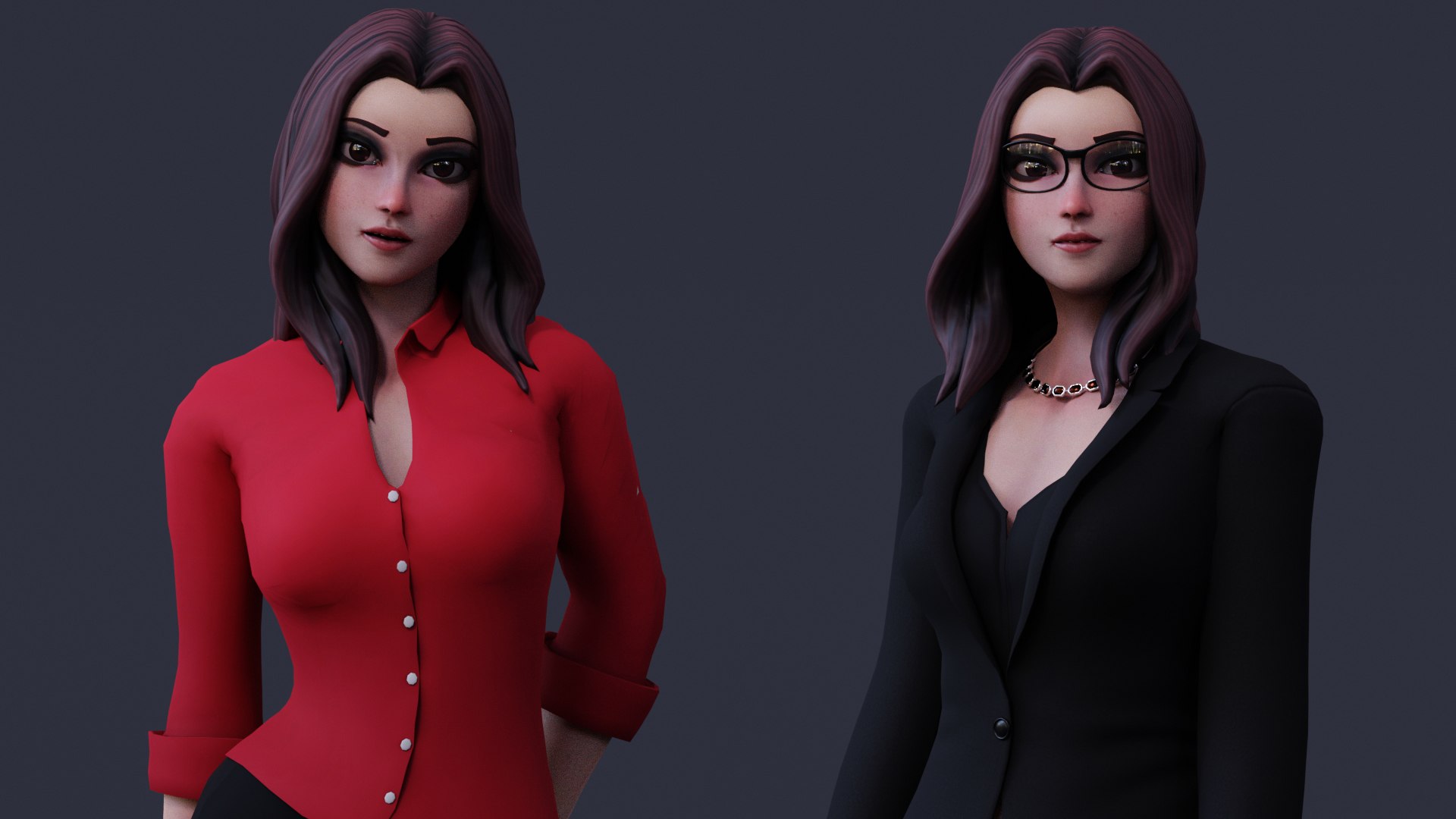 Angela Cartoon Girl Outfit 3 3D model - TurboSquid 1899322