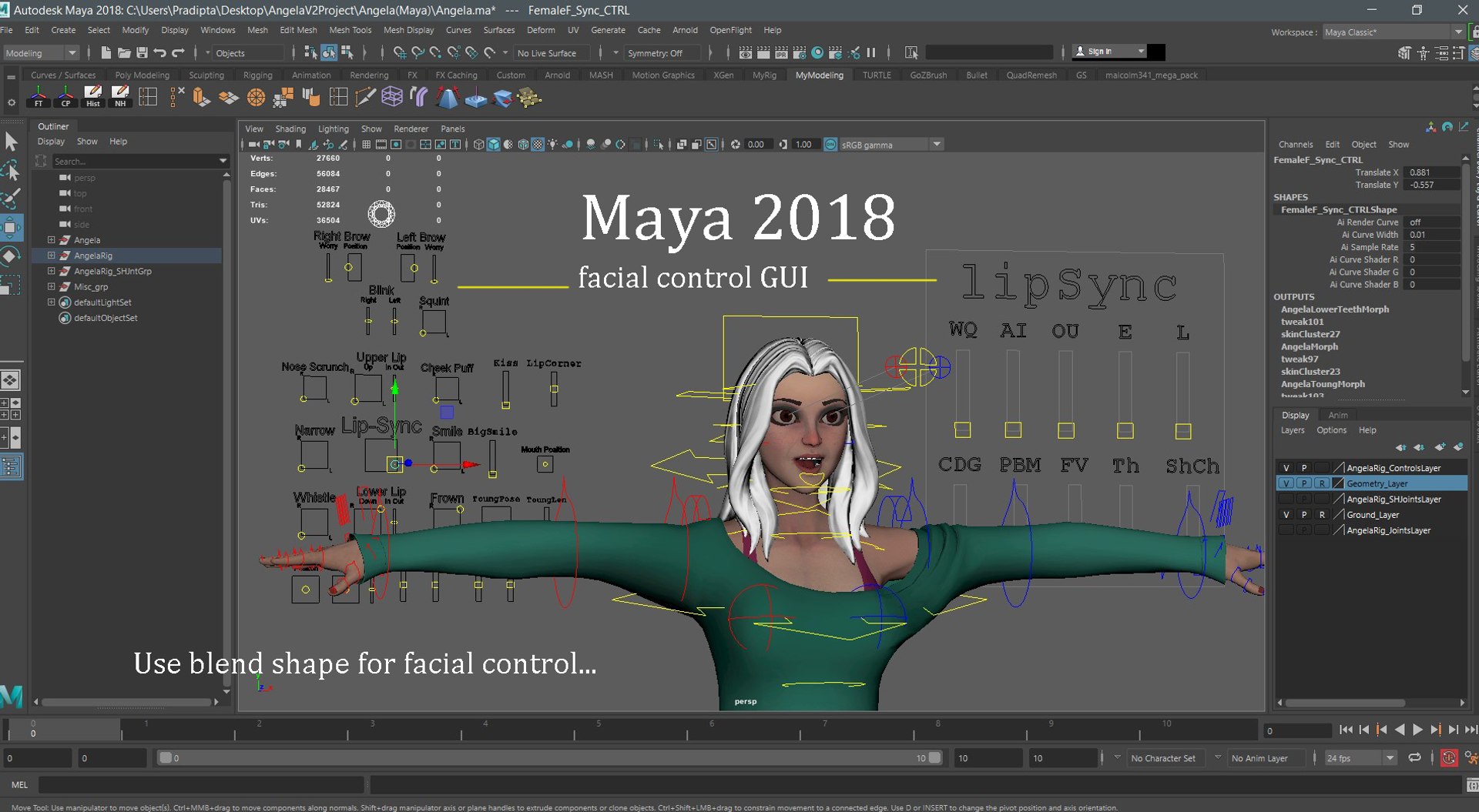 Angela Cartoon Girl Outfit 3 3D model - TurboSquid 1899322