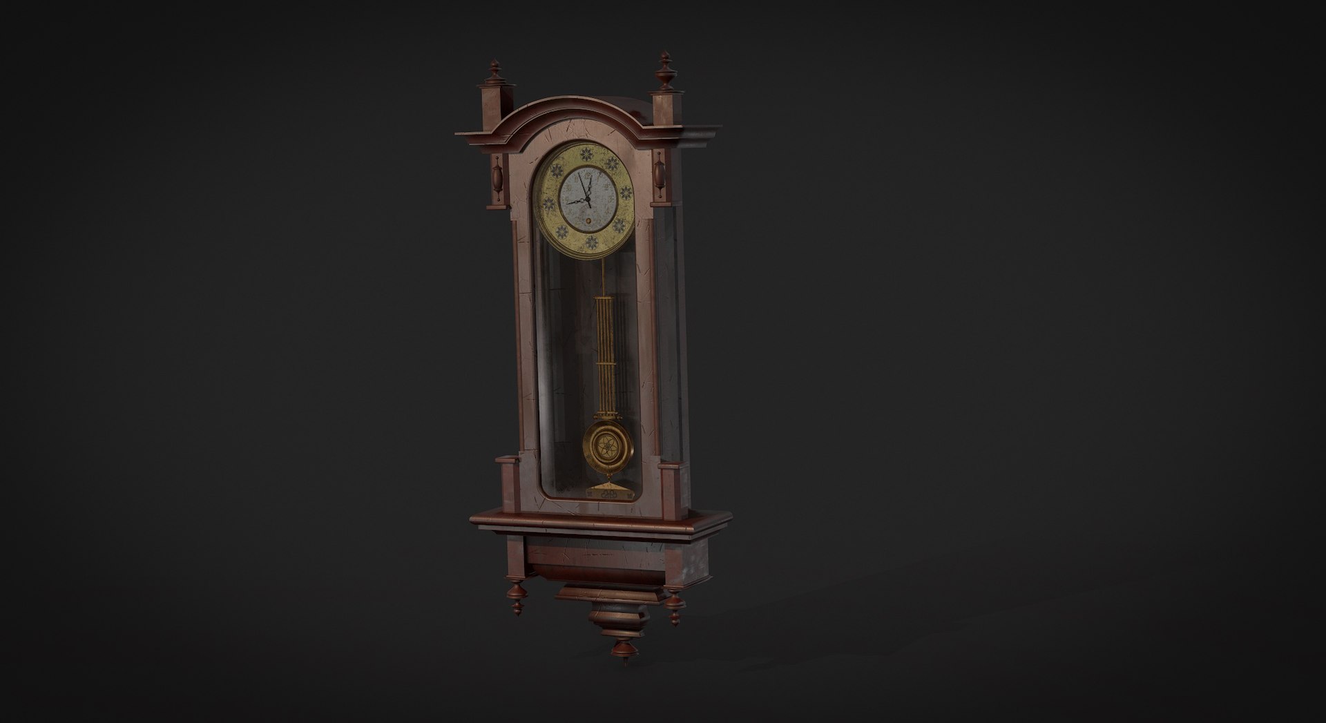 3D Grandfather Clock Model - TurboSquid 1713316