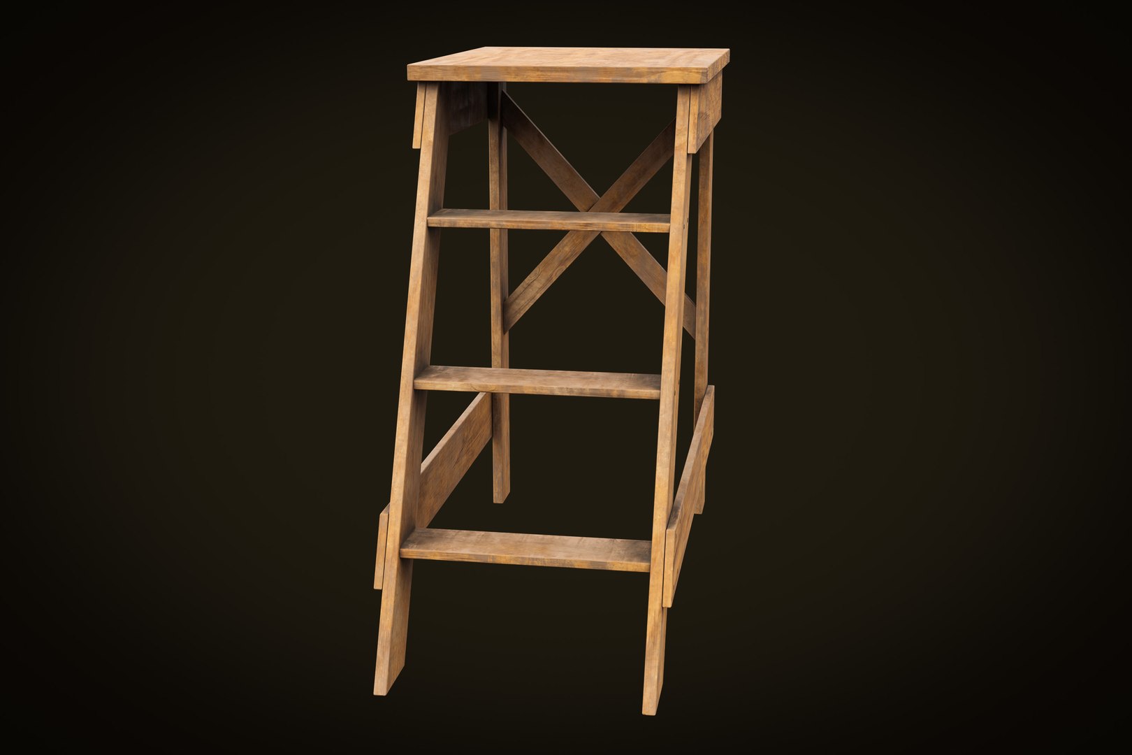 3D Wooden Stepladder PBR Low-poly 3D Model Model - TurboSquid 2259201