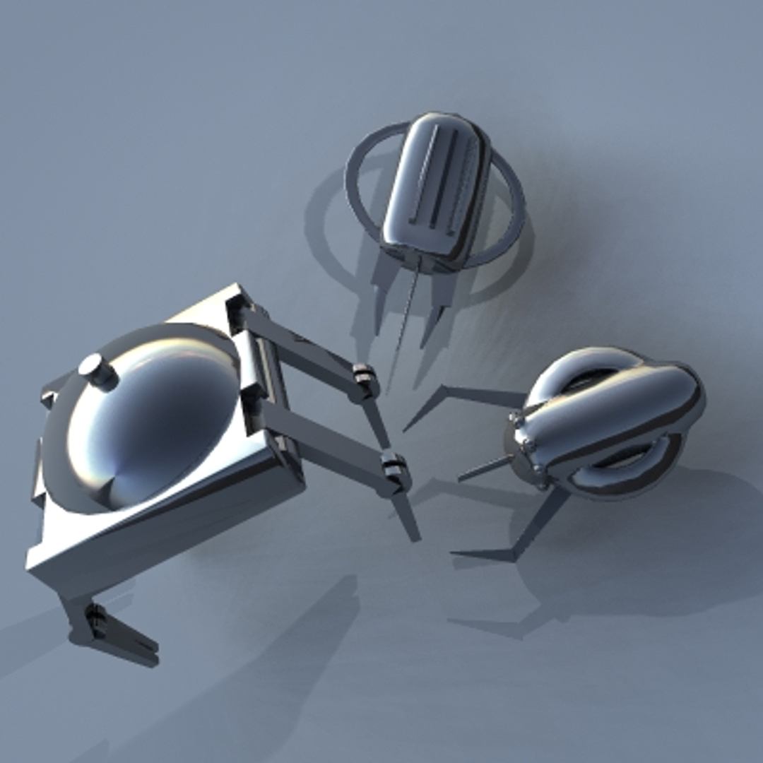 nano bots 3d obj