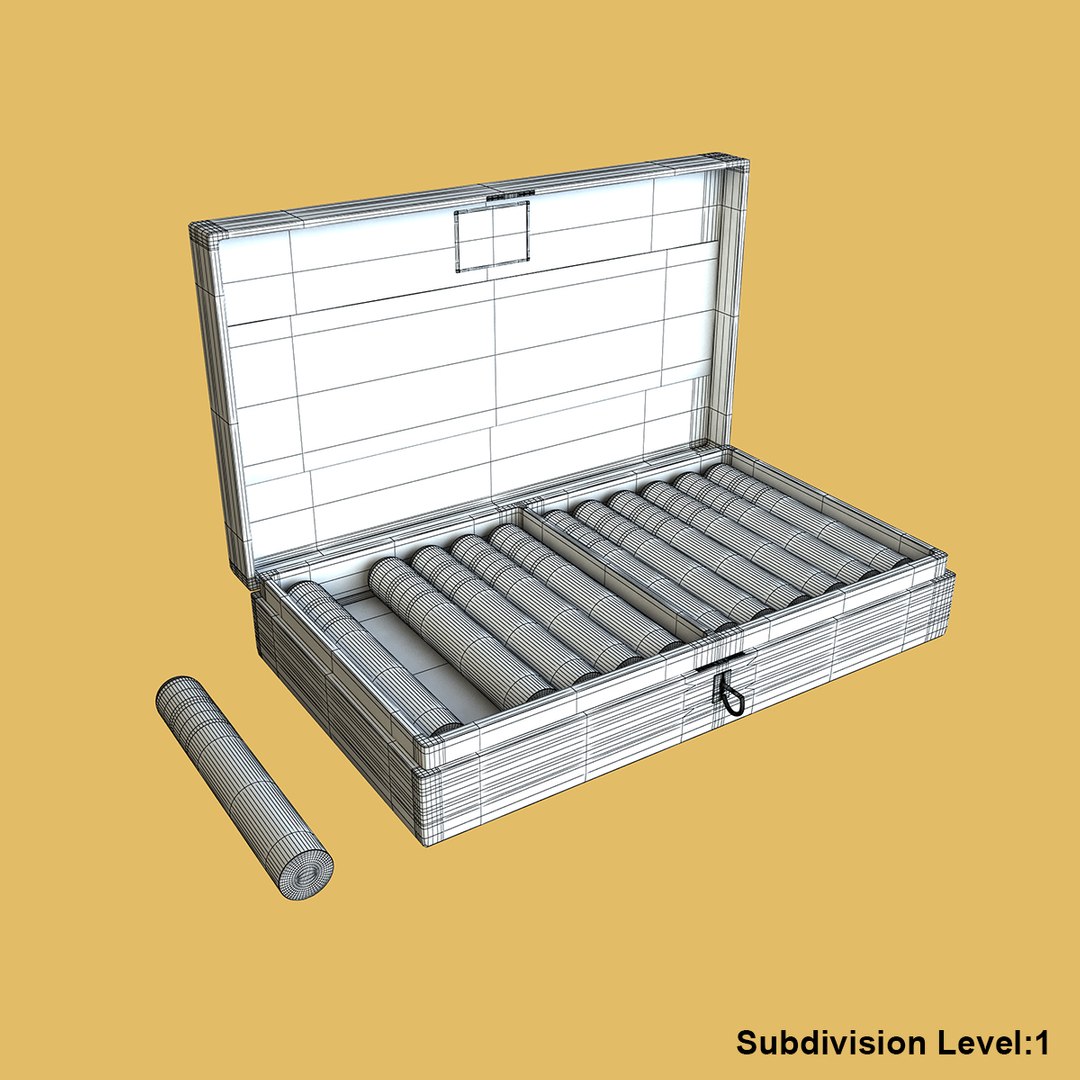 Cigars Box 3d Model