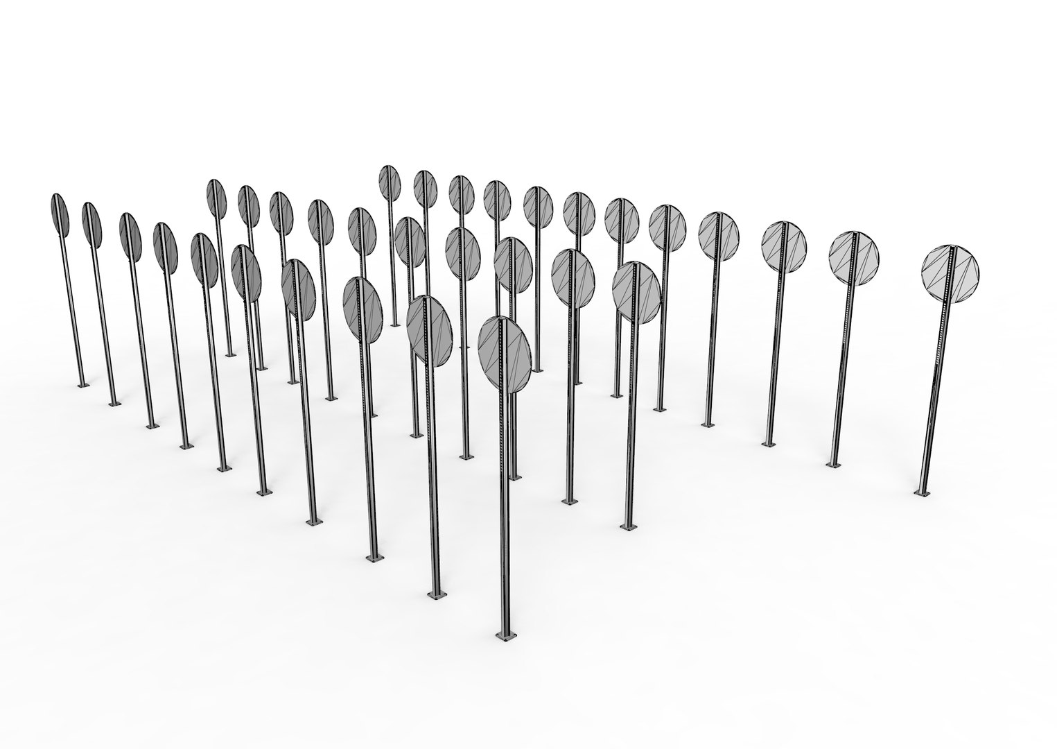 Traffic Signs Blue 32 Pieces 3D - TurboSquid 1733318