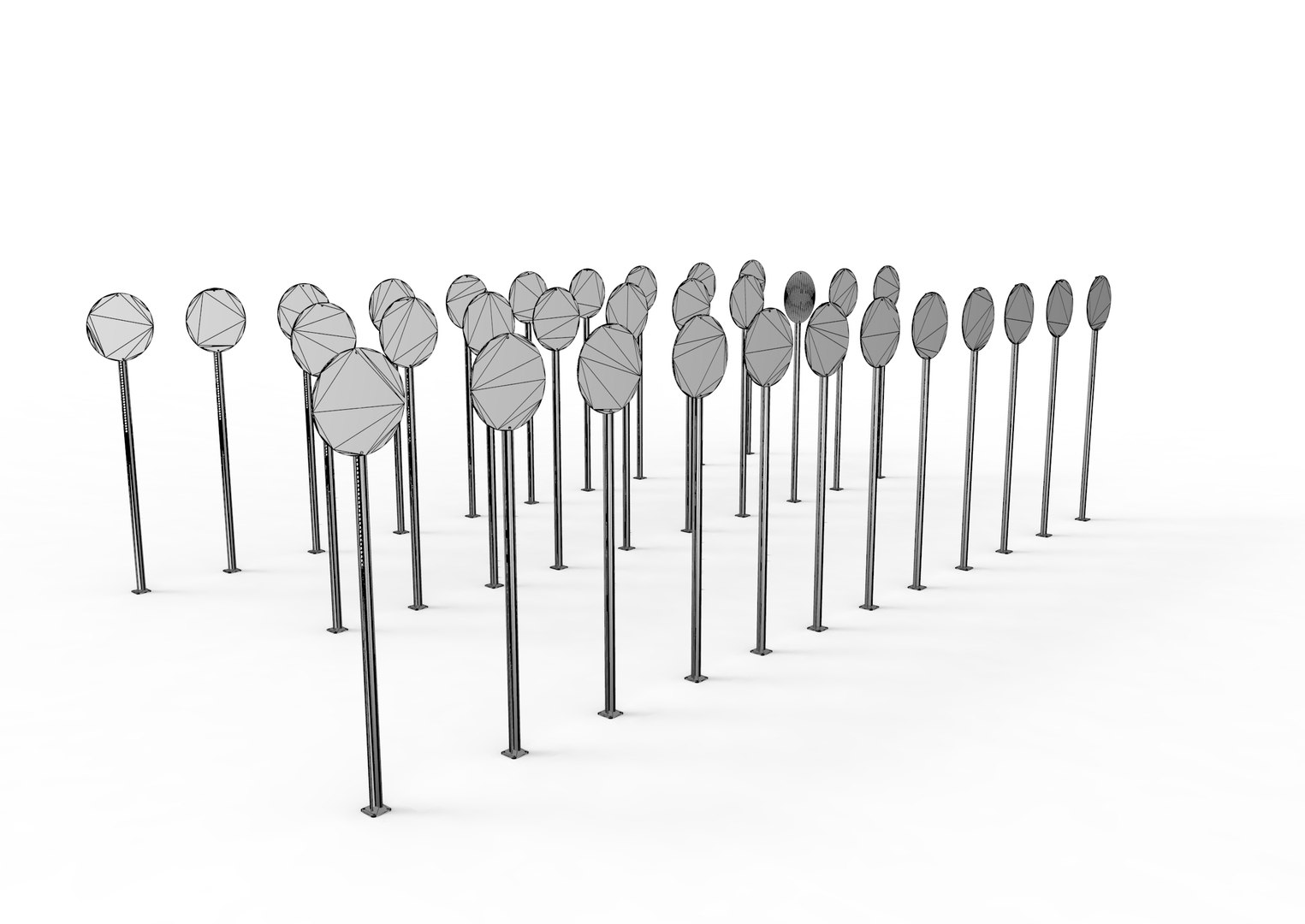 Traffic Signs Blue 32 Pieces 3D - TurboSquid 1733318