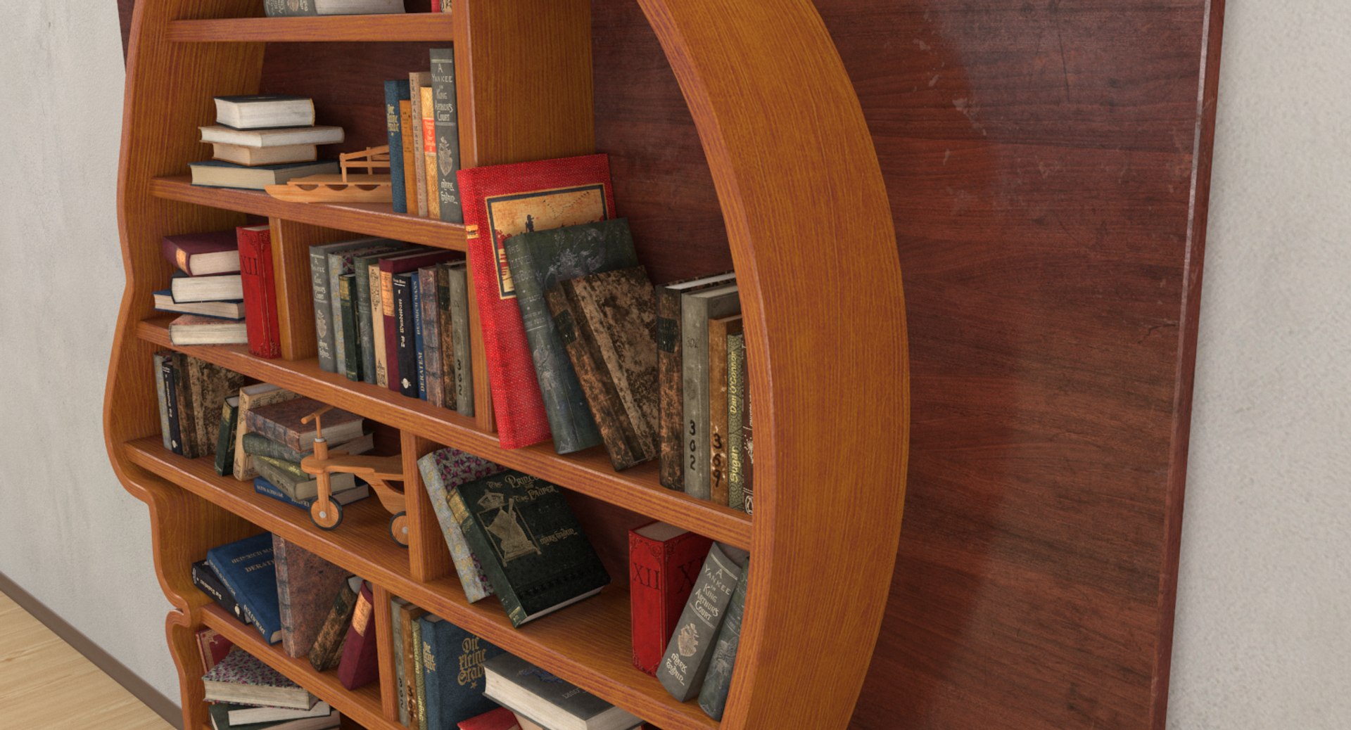 3D Book Shelf - TurboSquid 1369835