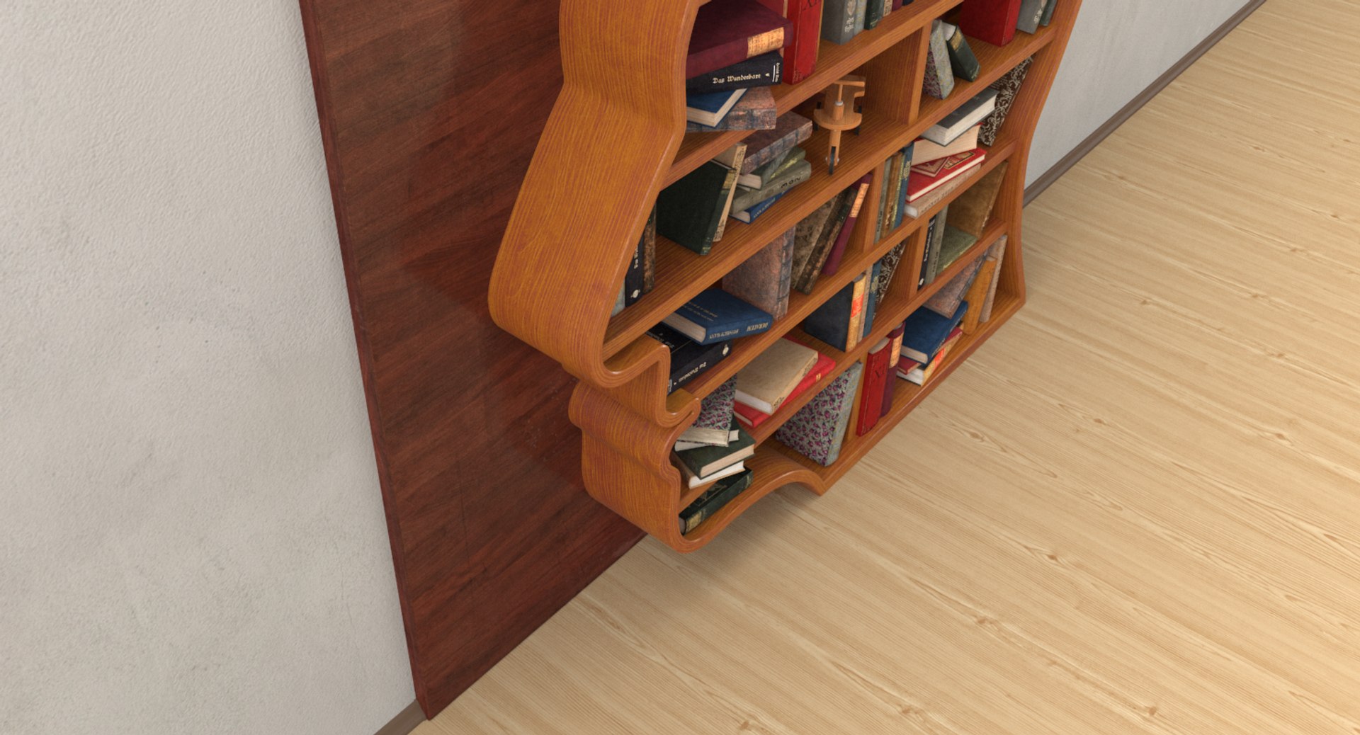 3D Book Shelf - TurboSquid 1369835