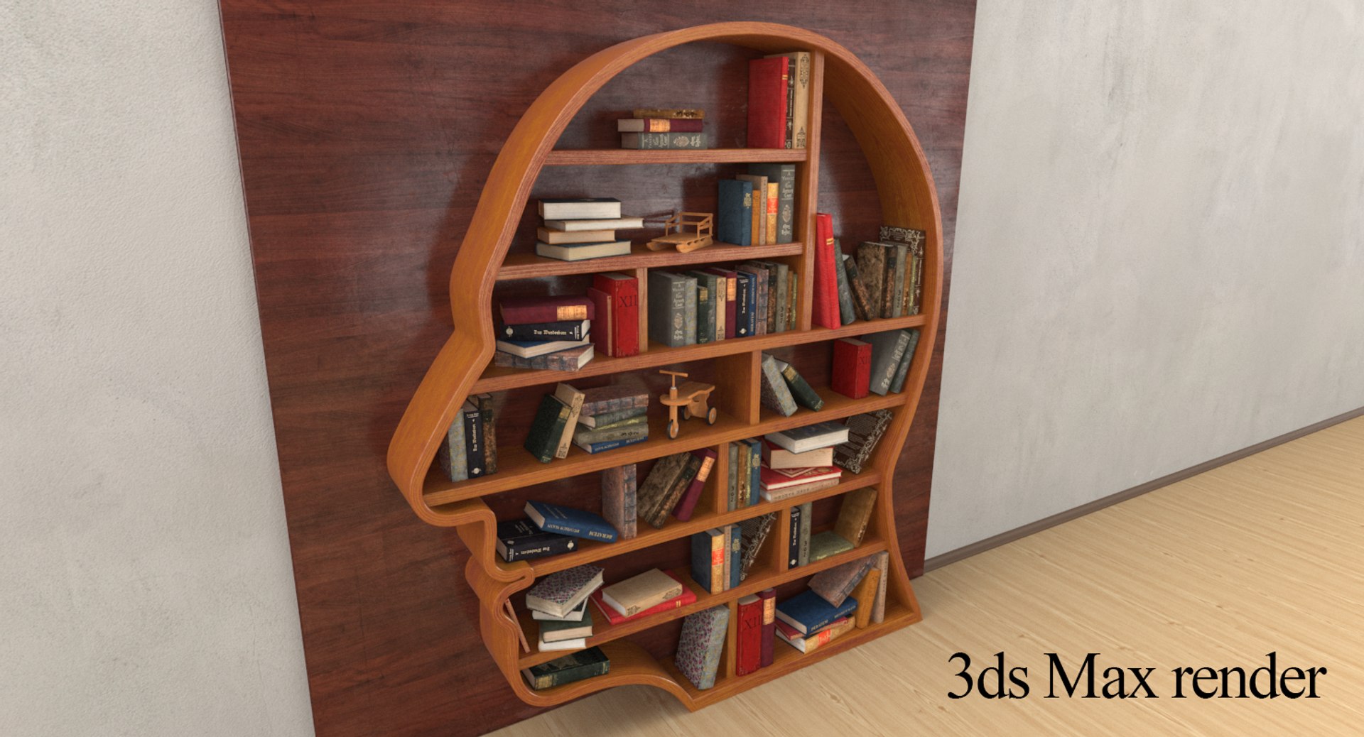 3D Book Shelf - TurboSquid 1369835