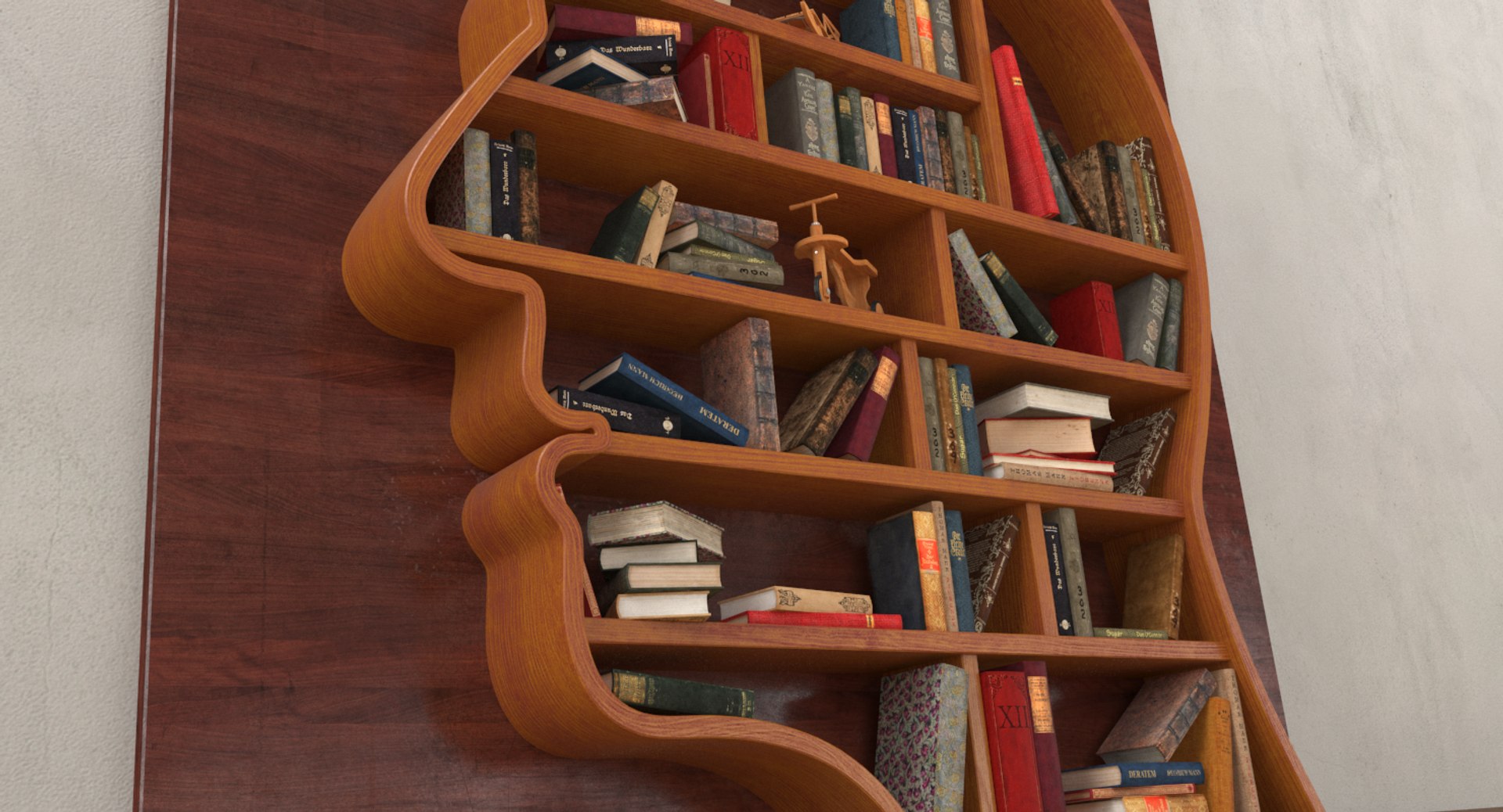 3D Book Shelf - TurboSquid 1369835