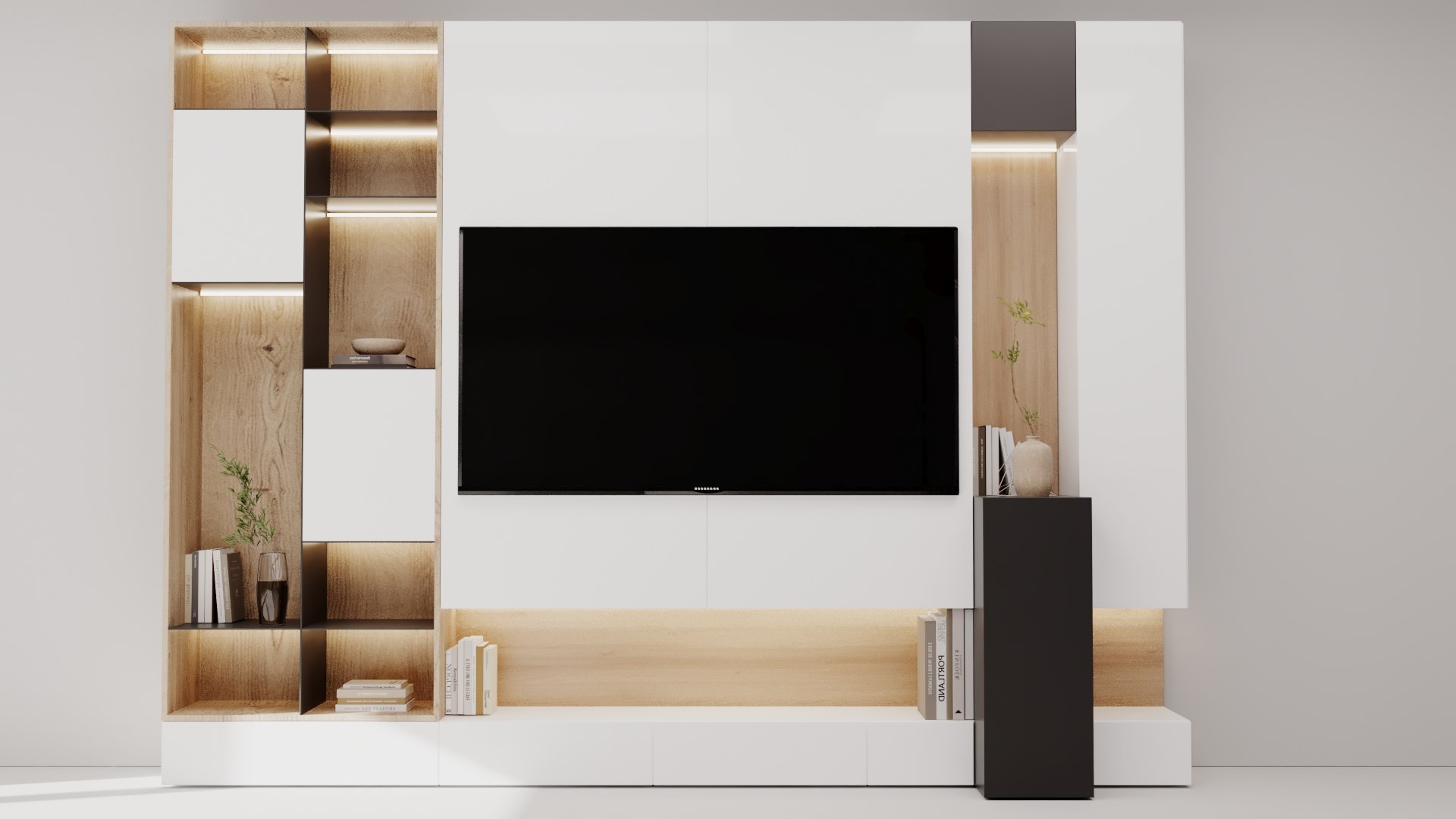 3D Tv Wall unit - TurboSquid 2174356