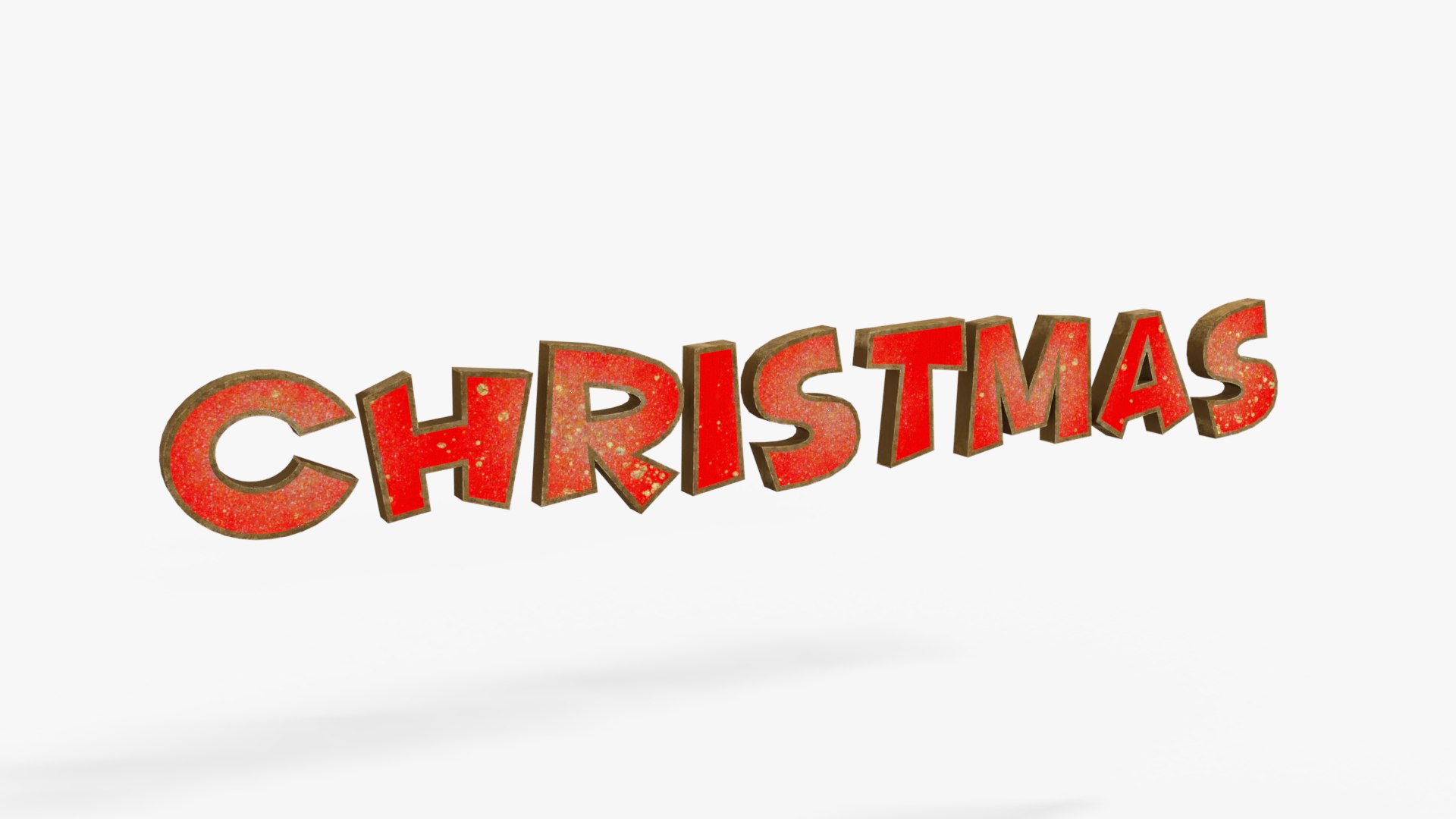 3D Christmas Letters Text - TurboSquid 2324138