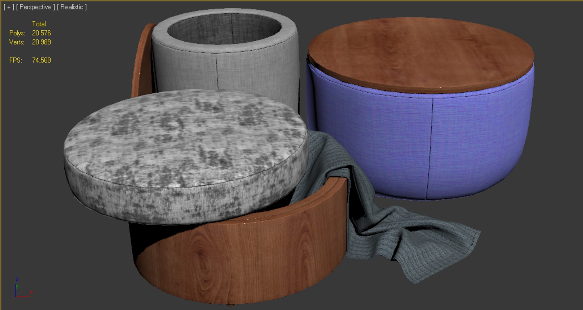 Storage Ottoman 3D Model - TurboSquid 1341255