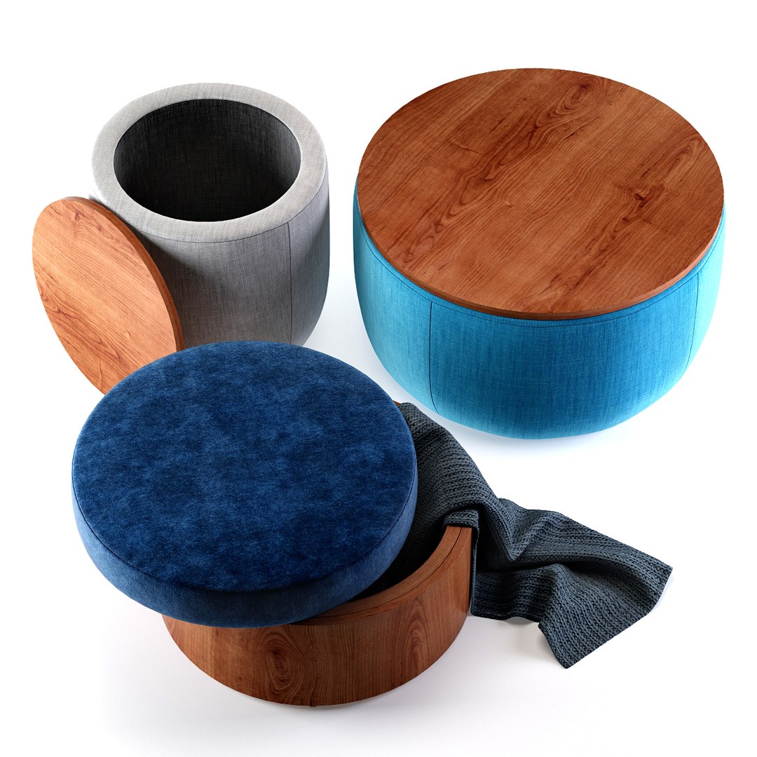 Storage Ottoman 3D Model - TurboSquid 1341255
