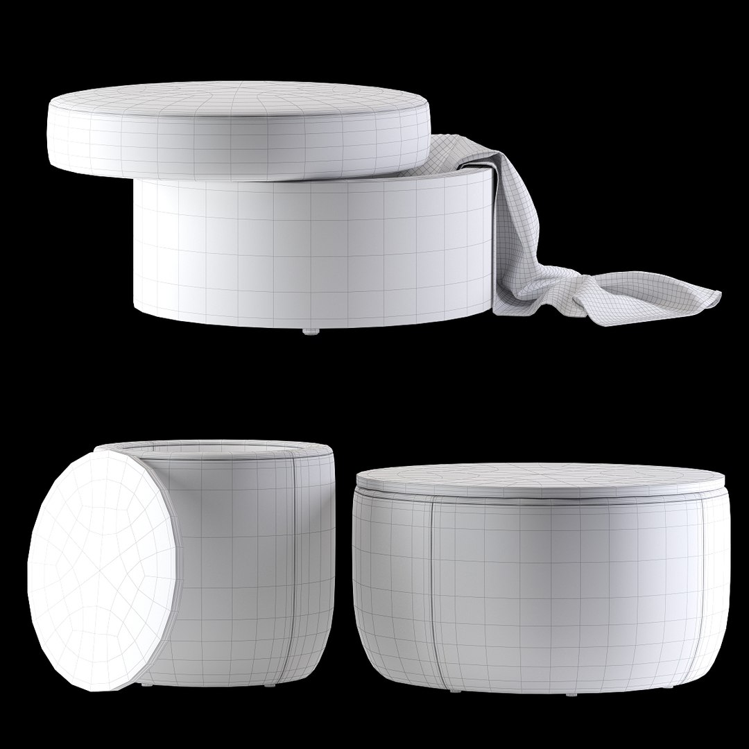 Storage Ottoman 3D Model - TurboSquid 1341255