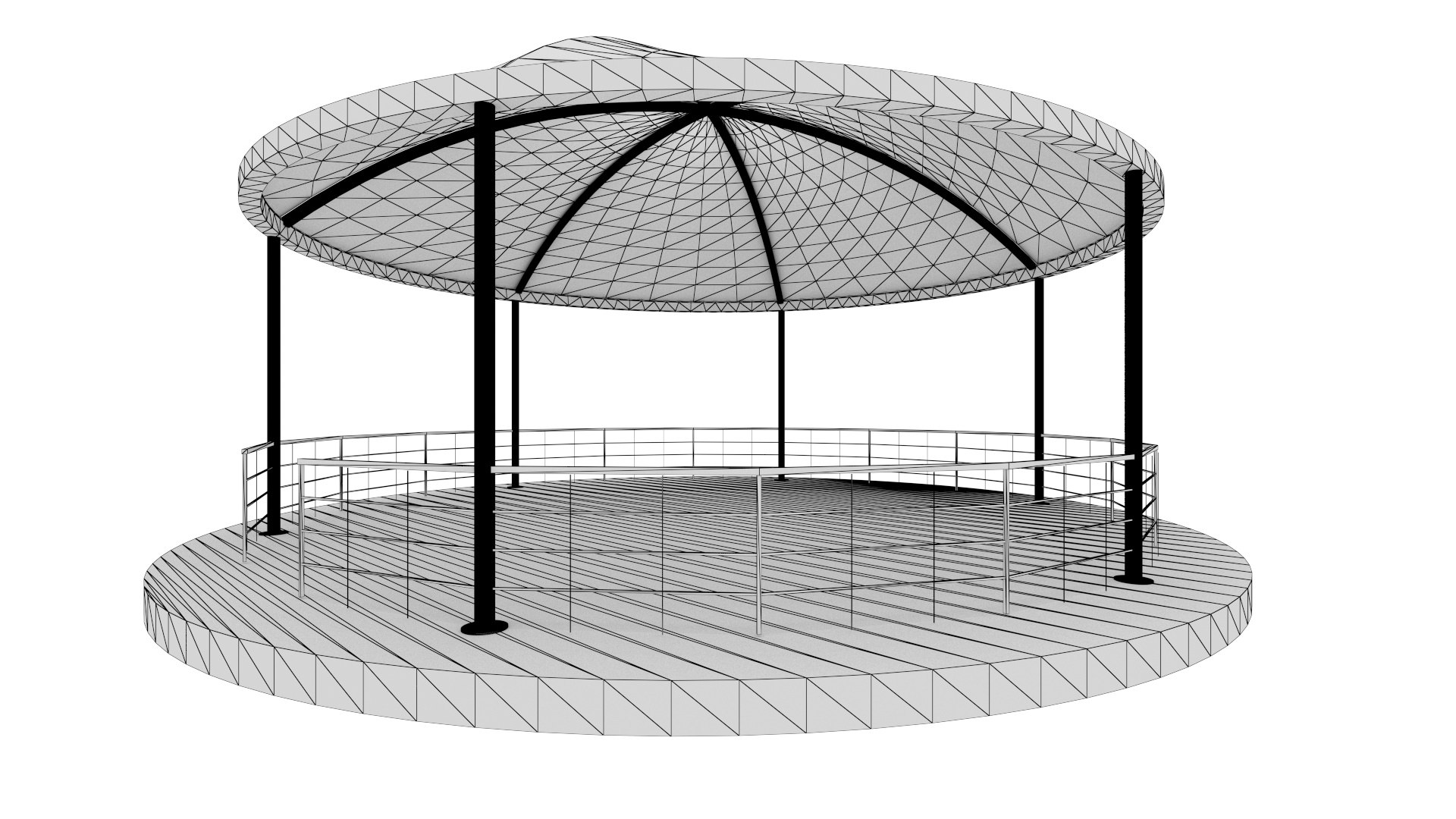 3D Bandstand Tent Model - TurboSquid 1853489