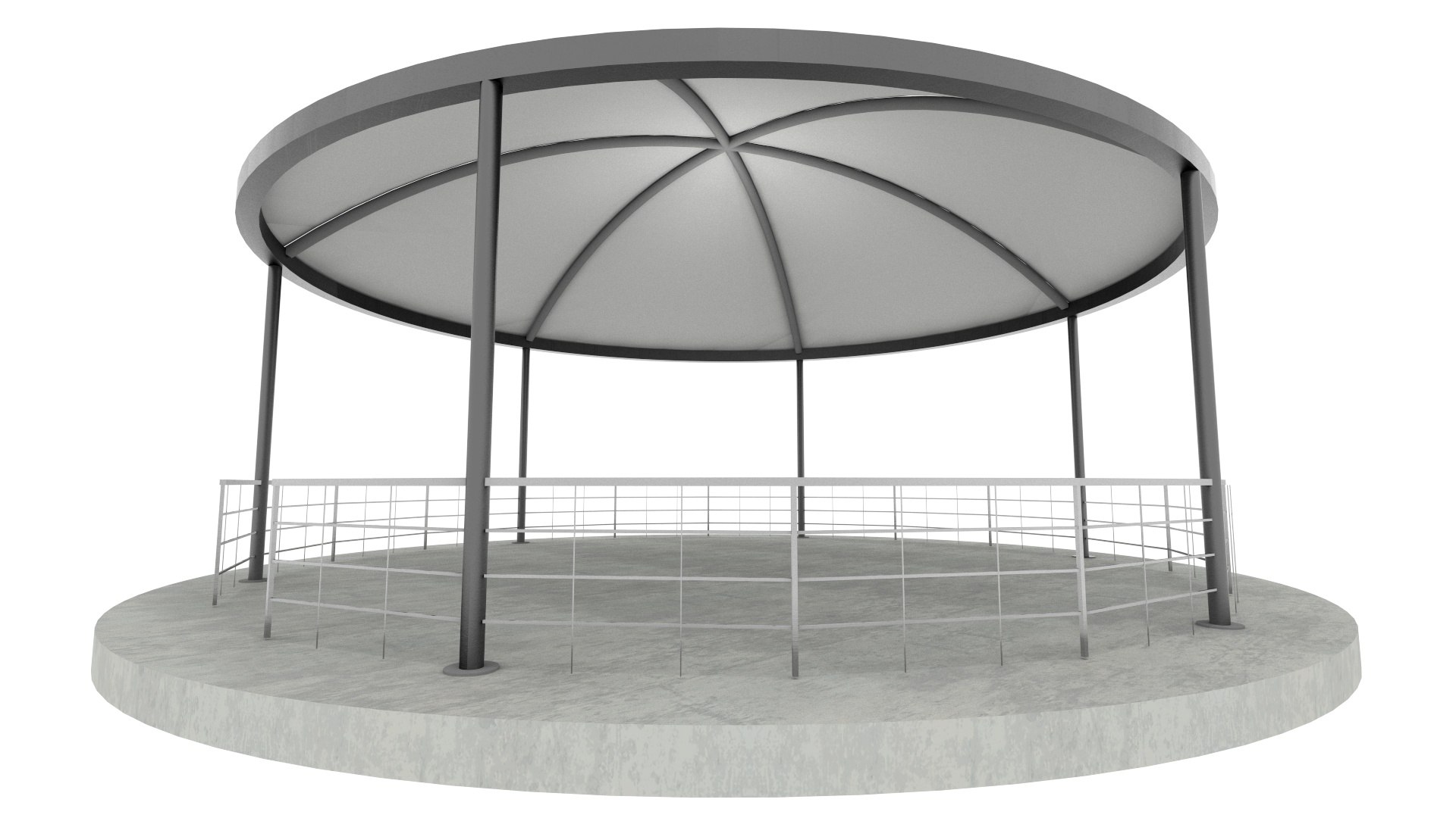 3D Bandstand Tent Model - TurboSquid 1853489