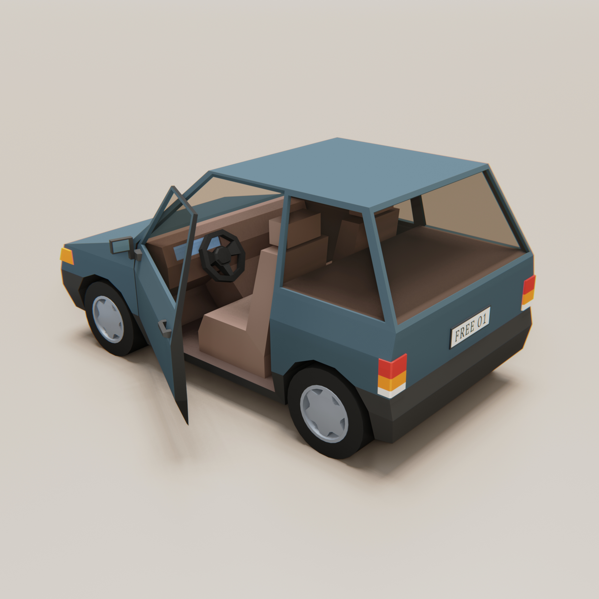 Free 3D model Stylized Cartoon Car Free Free - TurboSquid 1778654