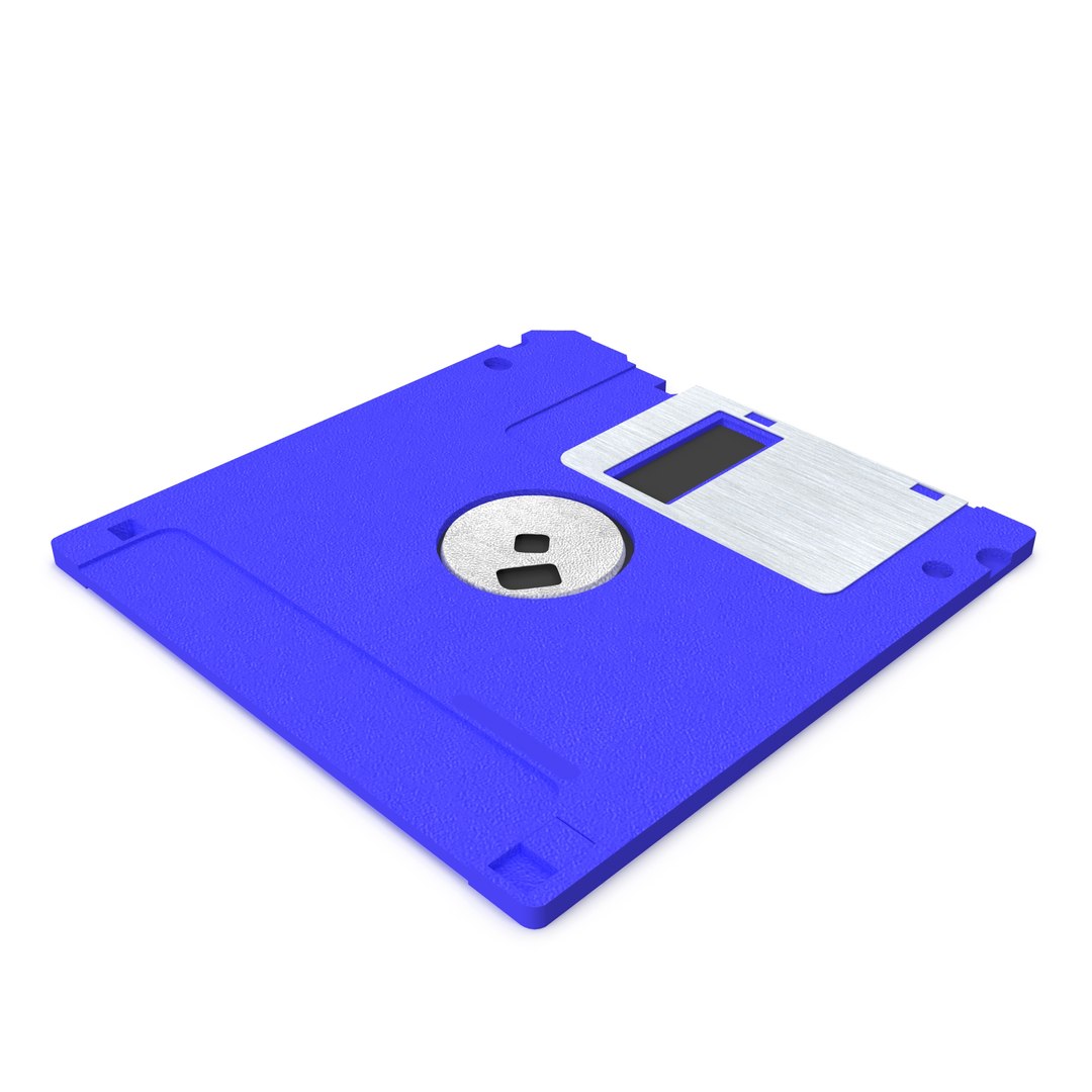3D Floppy Disk 3 5 inch blue - TurboSquid 1799084