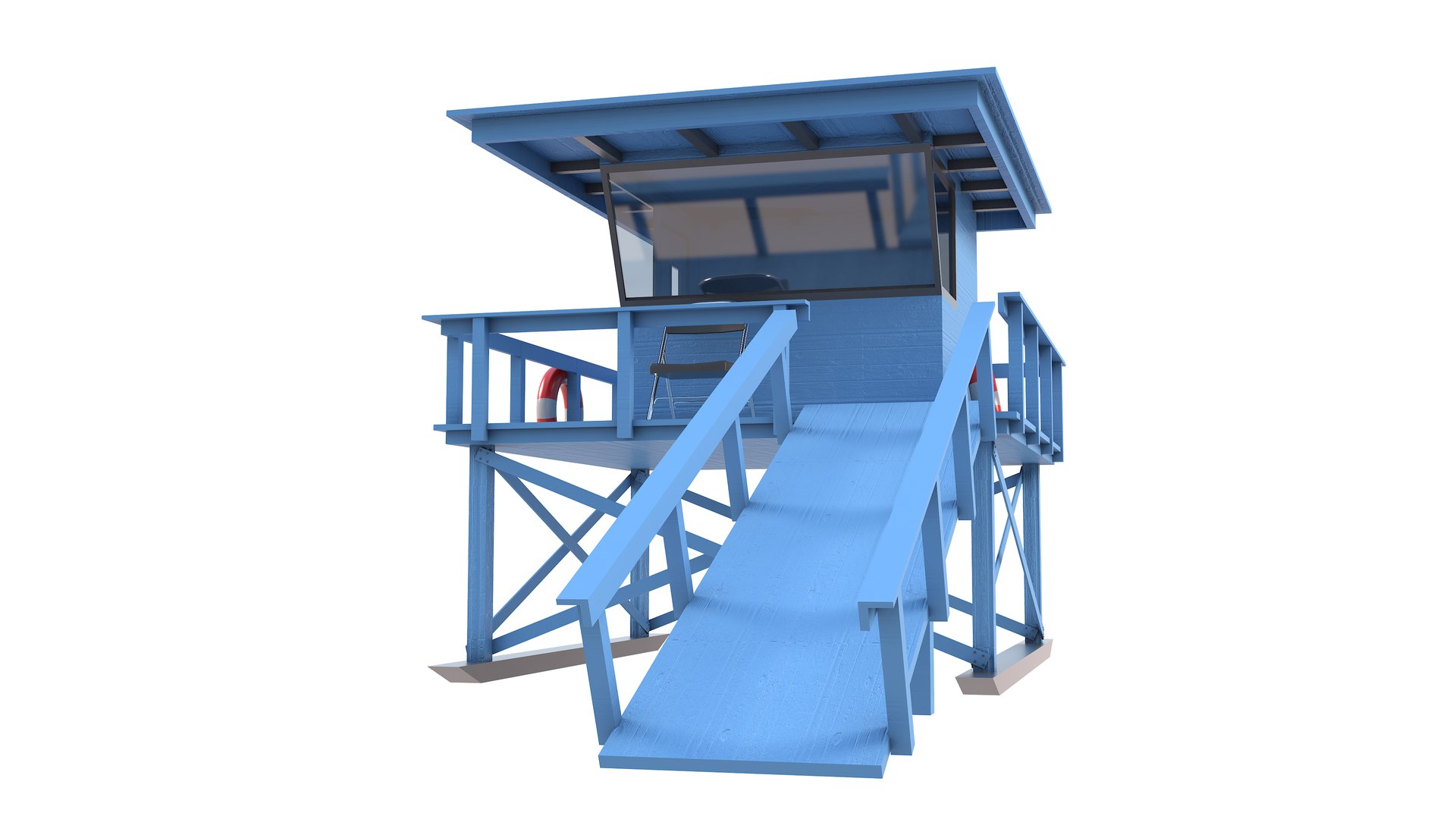 3D Lifeguard Station - TurboSquid 1741185