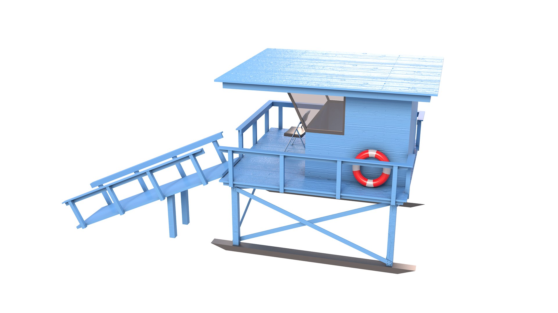 3D Lifeguard Station - TurboSquid 1741185