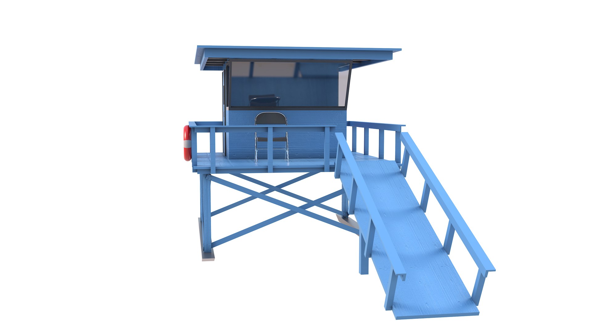 3D Lifeguard Station - TurboSquid 1741185