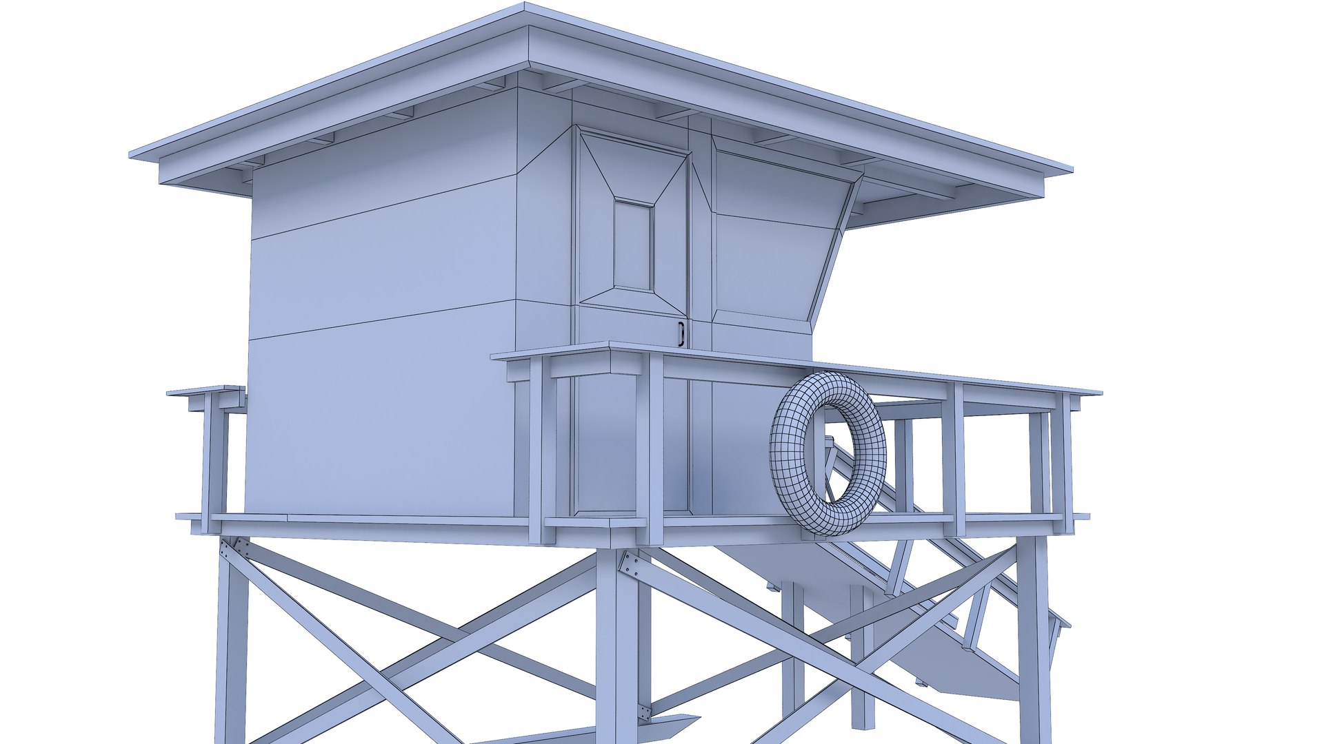 3D Lifeguard Station - TurboSquid 1741185