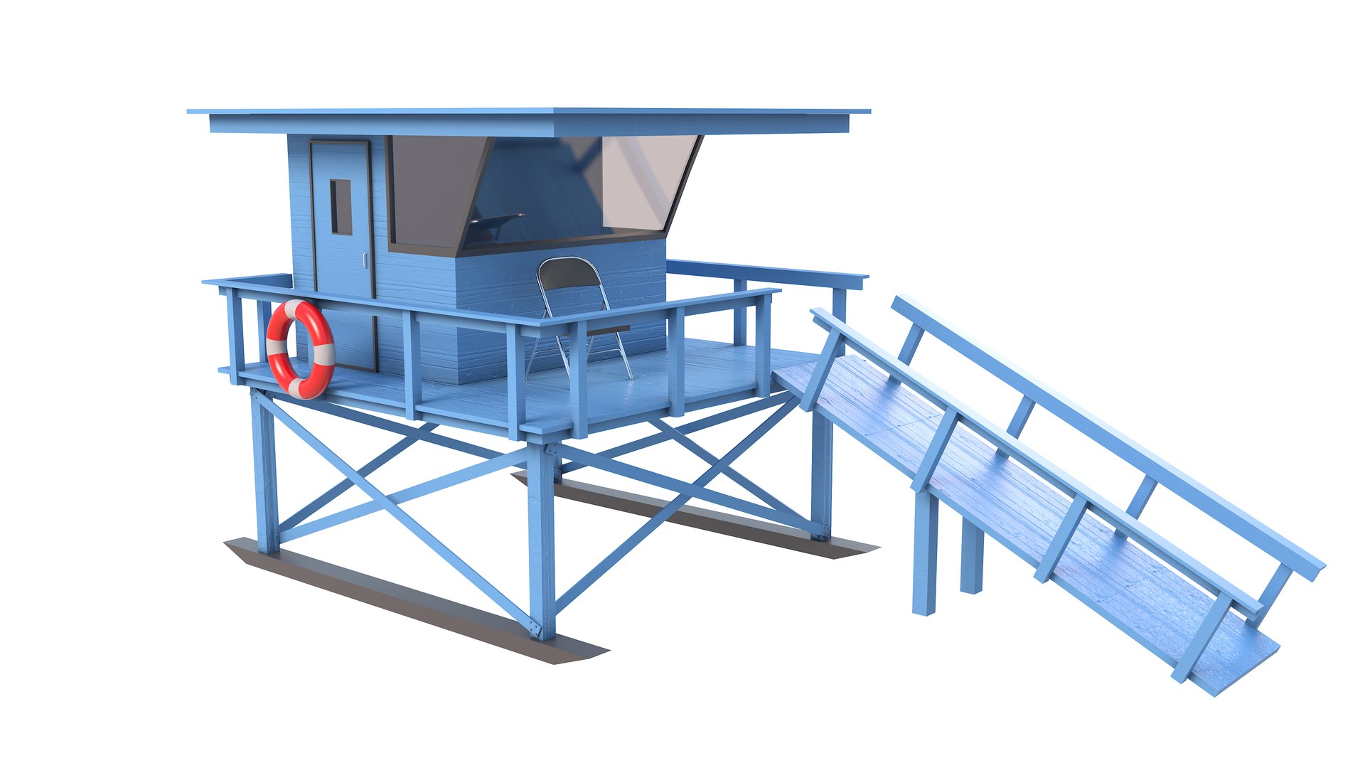 3D Lifeguard Station - TurboSquid 1741185