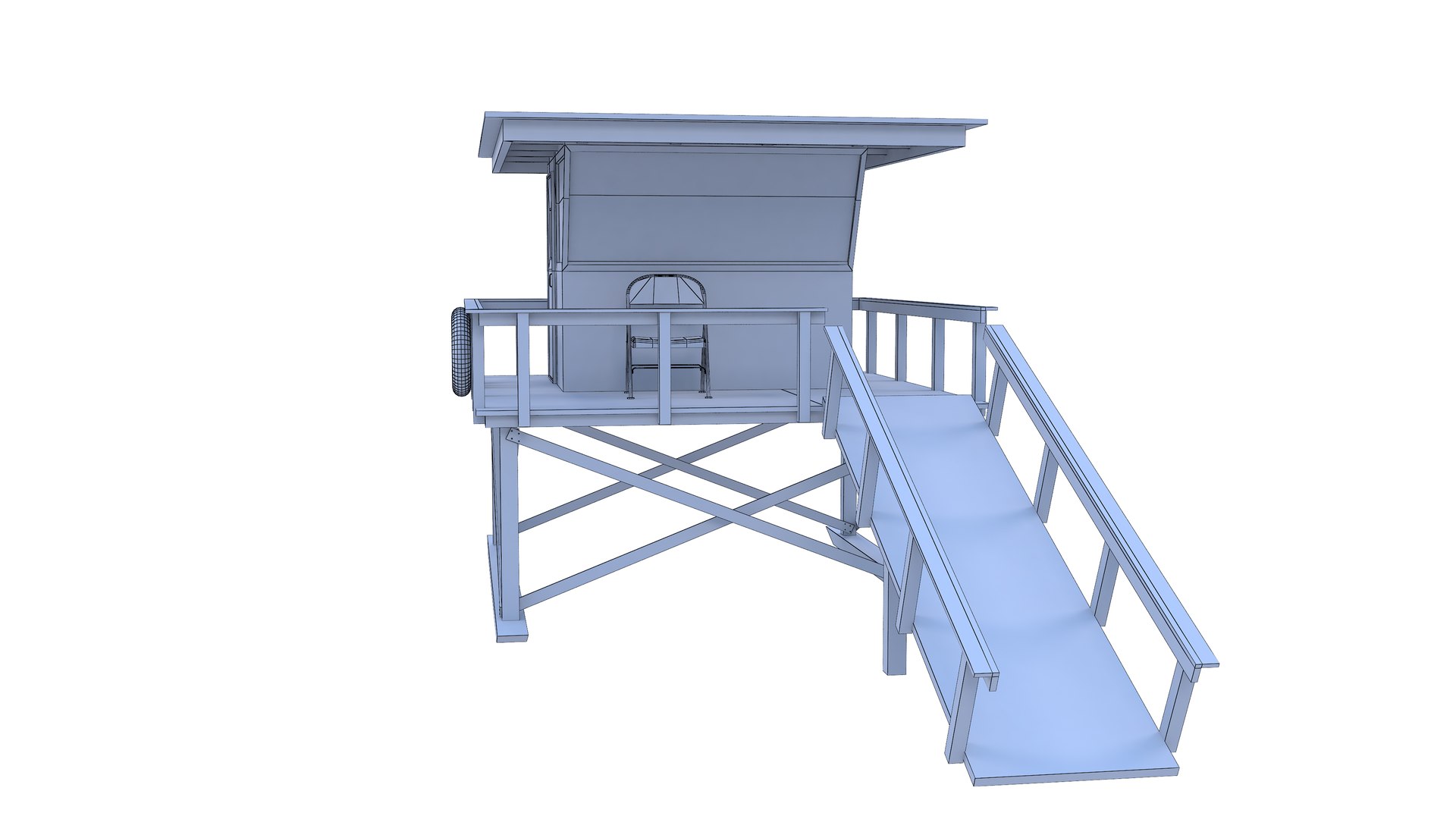 3D Lifeguard Station - TurboSquid 1741185