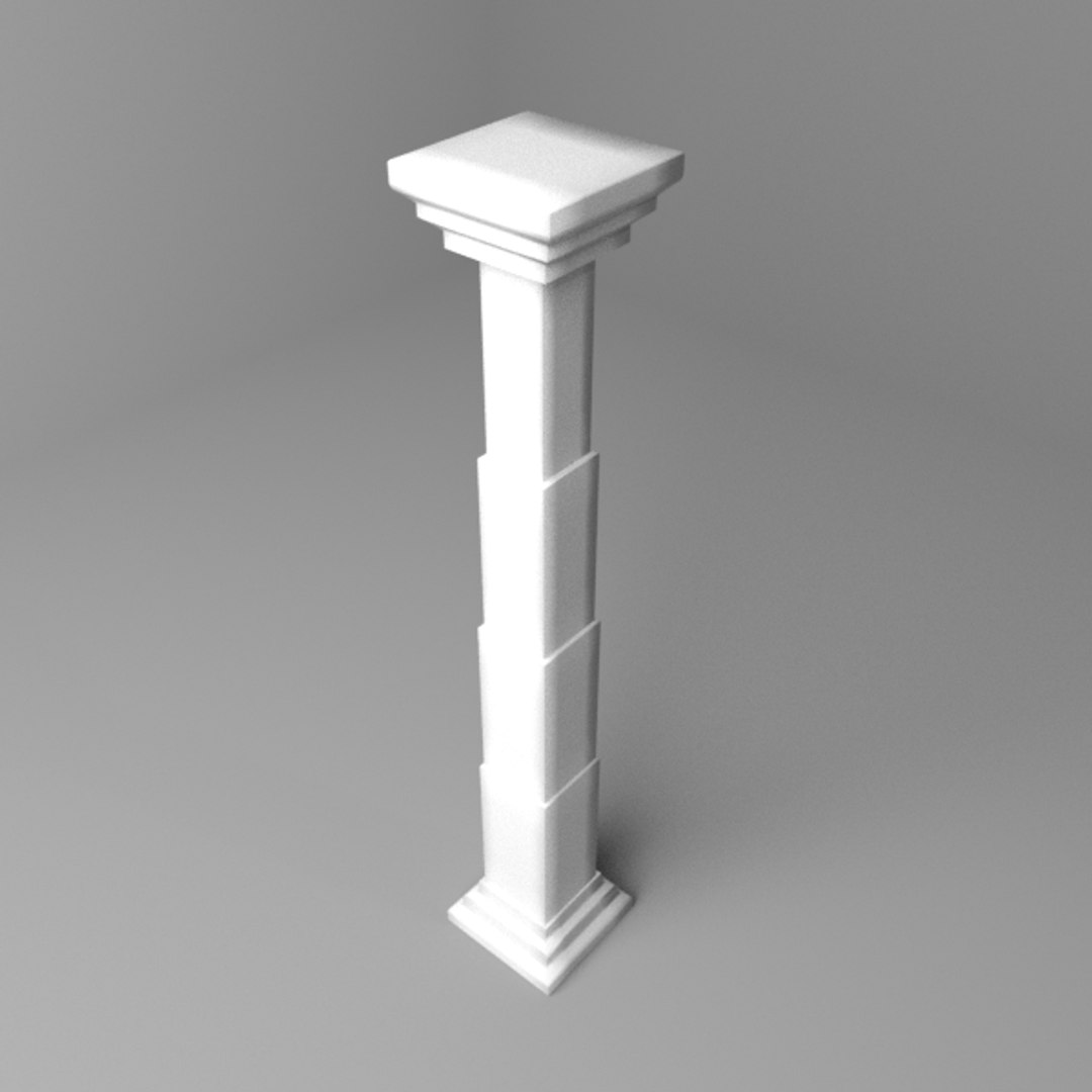3D Pillar Square 4 - TurboSquid 1572718