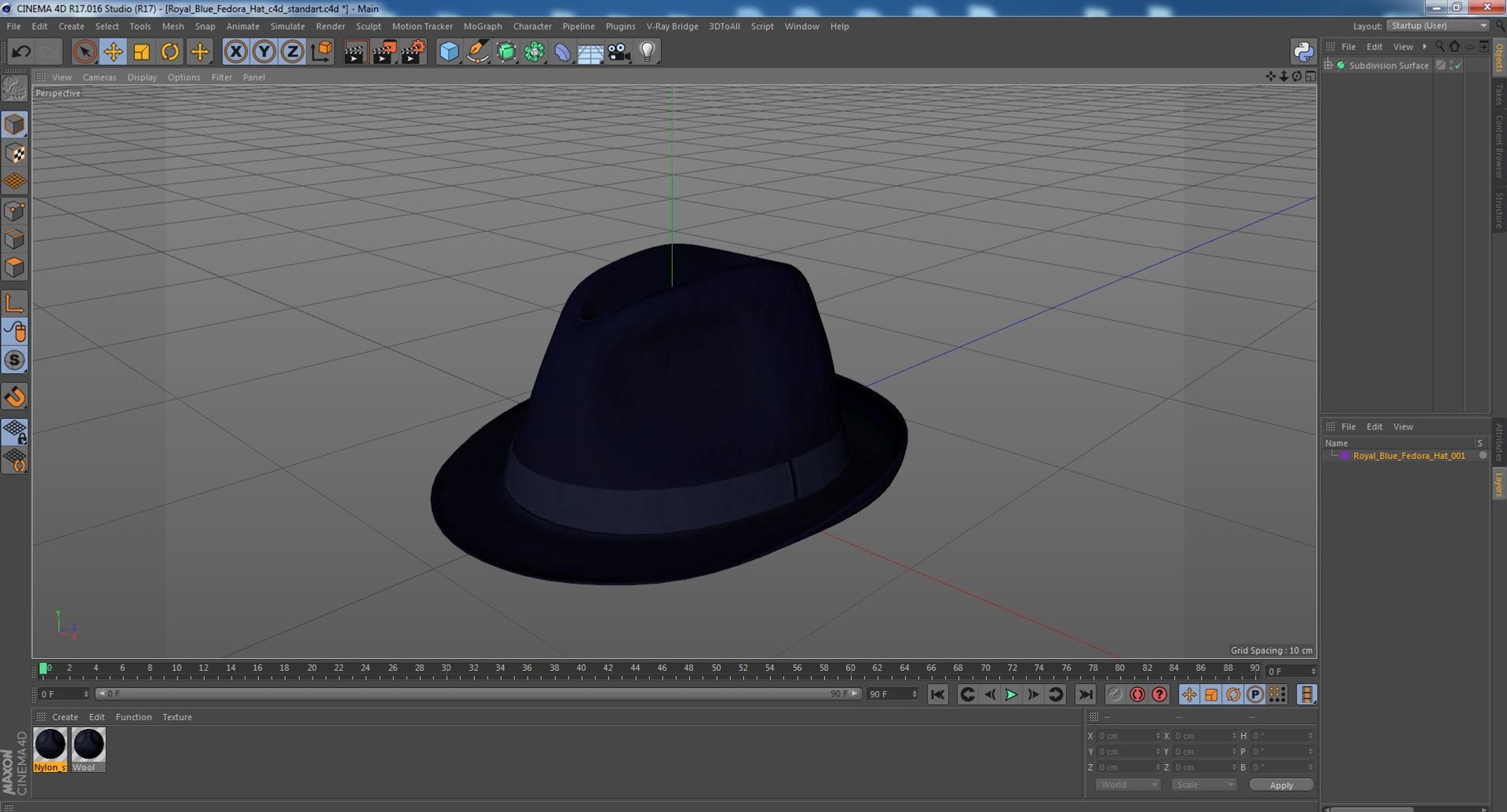 Royal Blue Fedora Hat 3D Model - TurboSquid 2131261