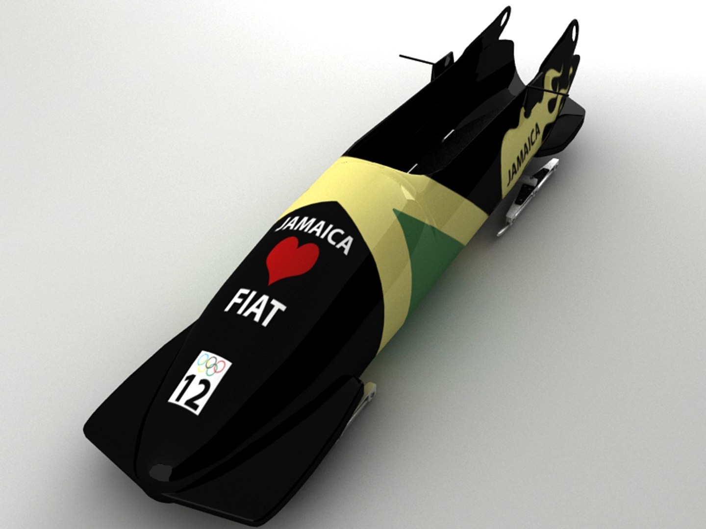 3d Bobsleigh Sled 4 Places