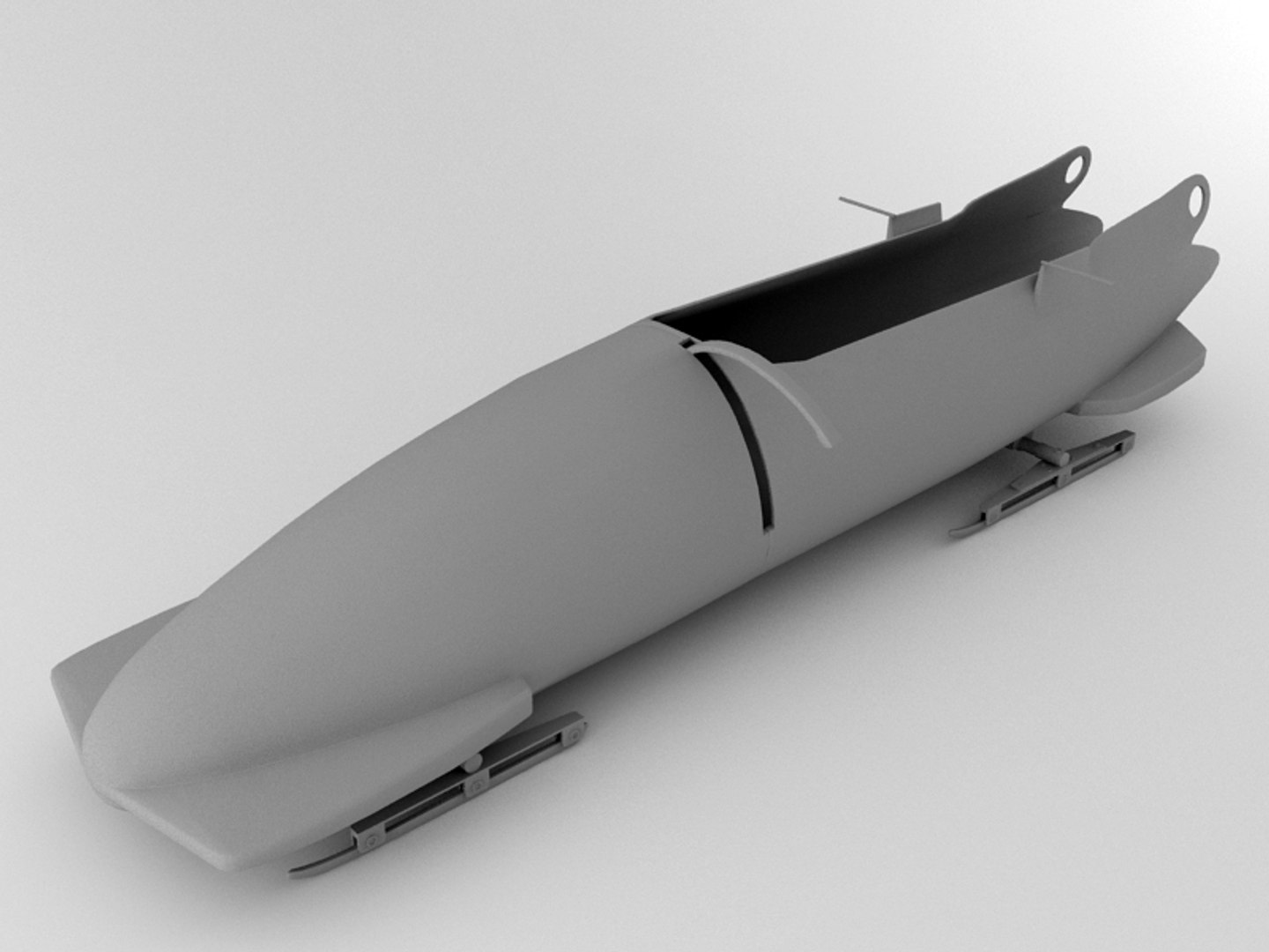 3d Bobsleigh Sled 4 Places