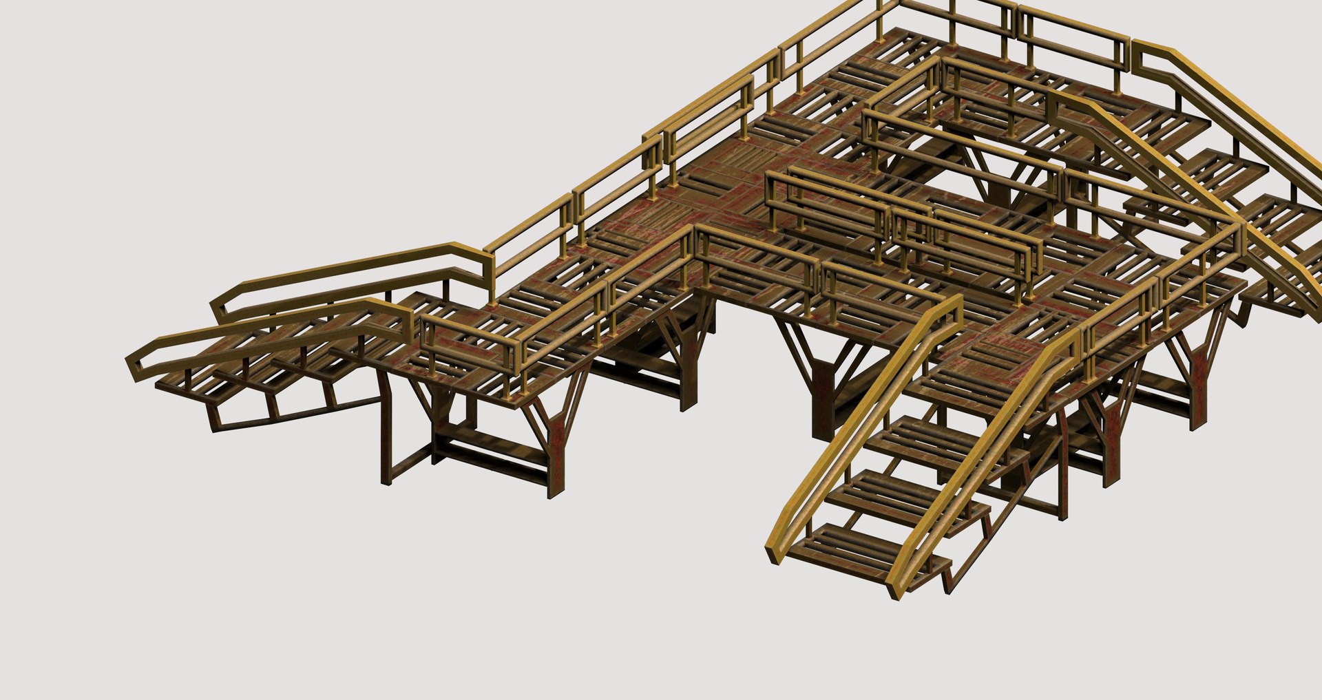 Modular Game Asset Stair Platform 3D Model - TurboSquid 2073145